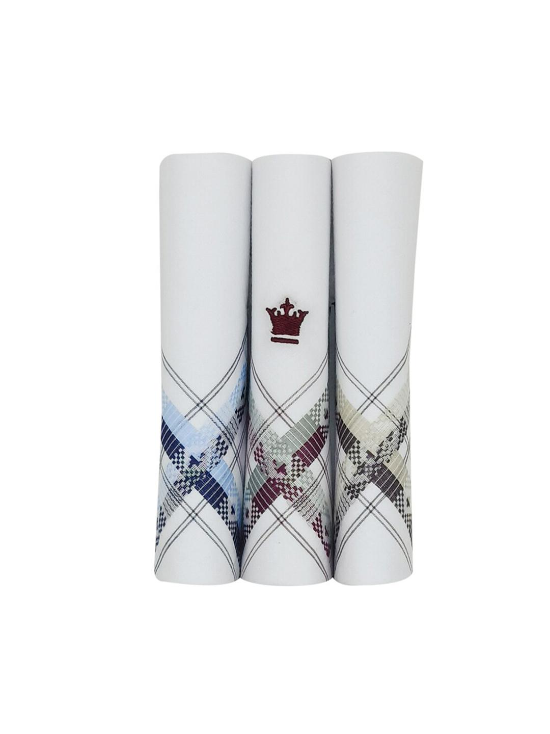 Buy Louis Philippe Men Pack Of 3 Cotton Handkerchiefs - Handkerchief ...