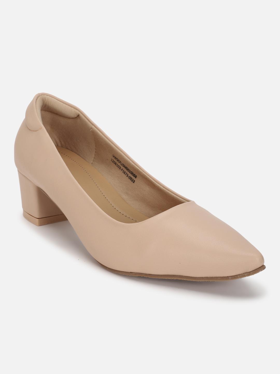 Buy Allen Solly Woman Pointed Toe Block Heeled Pumps - Heels for Women ...