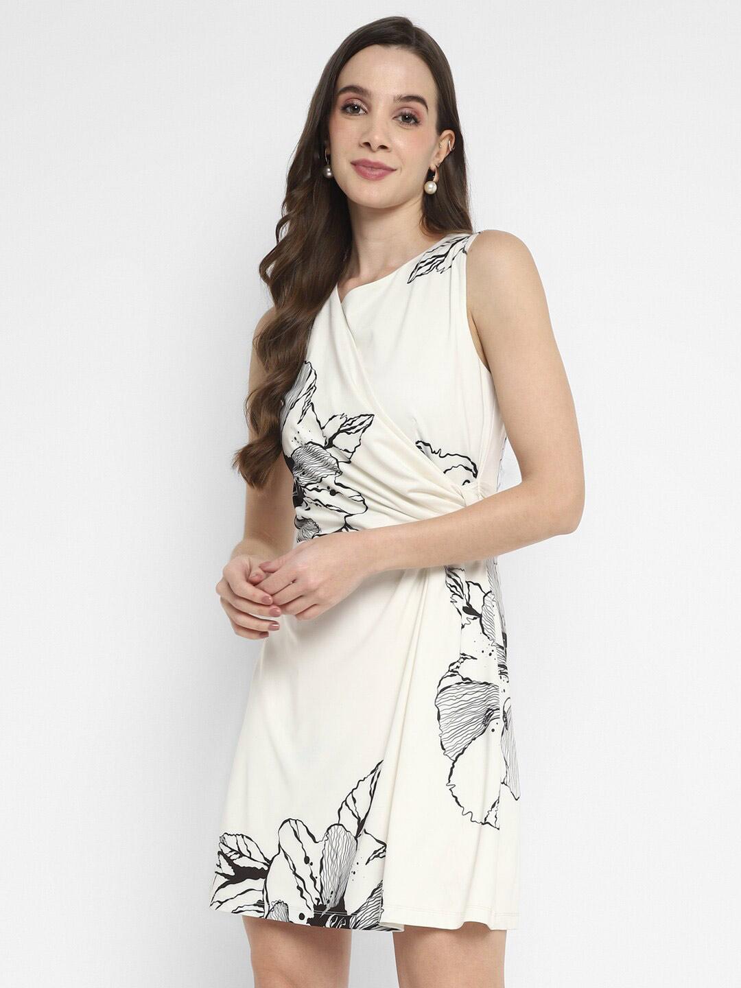 Buy Taurus Floral Printed Pleated A Line Dress - Dresses for Women ...