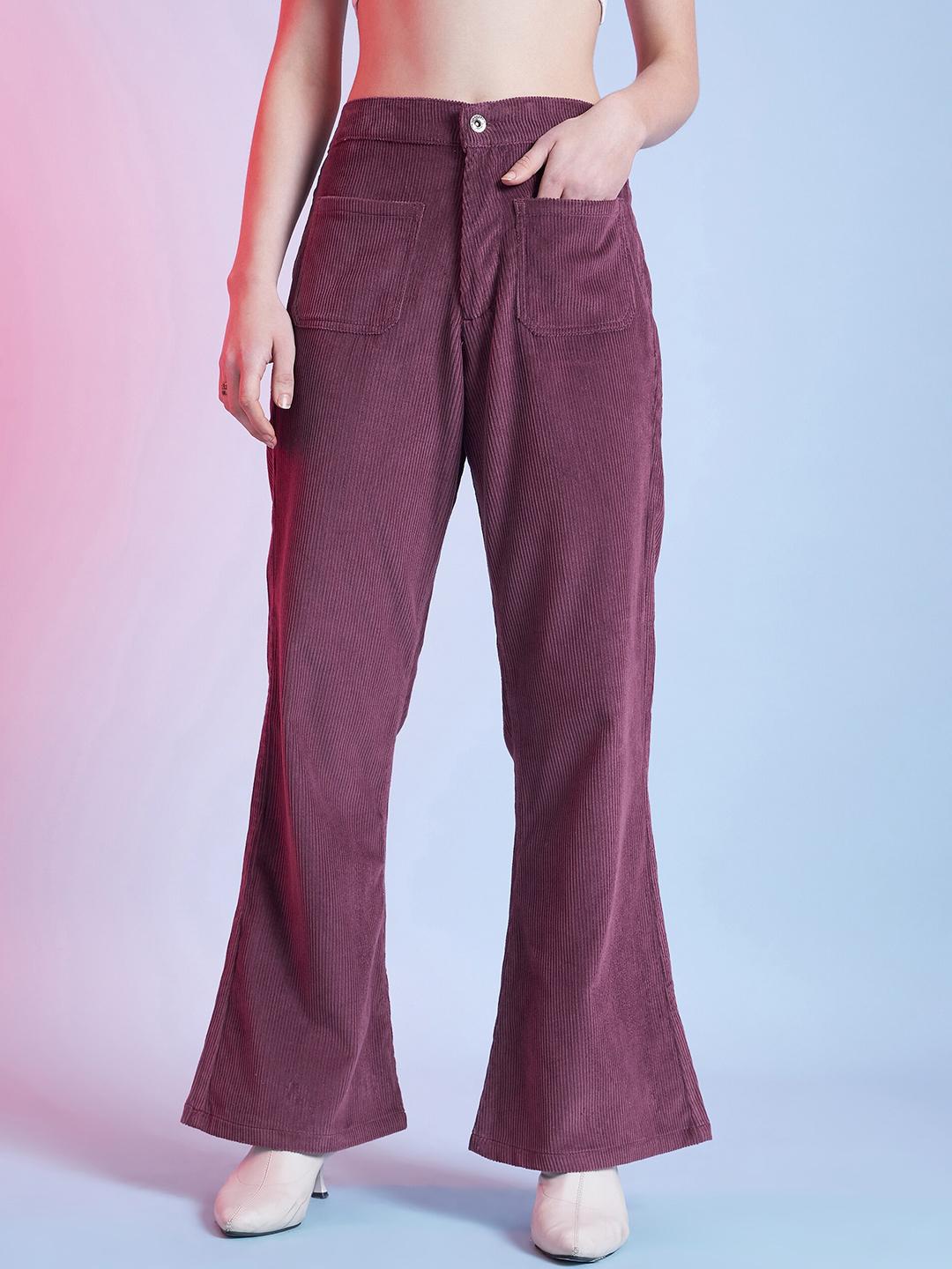 Buy STREET 9 Women Relaxed Cotton Corduroy Trousers - Trousers for ...