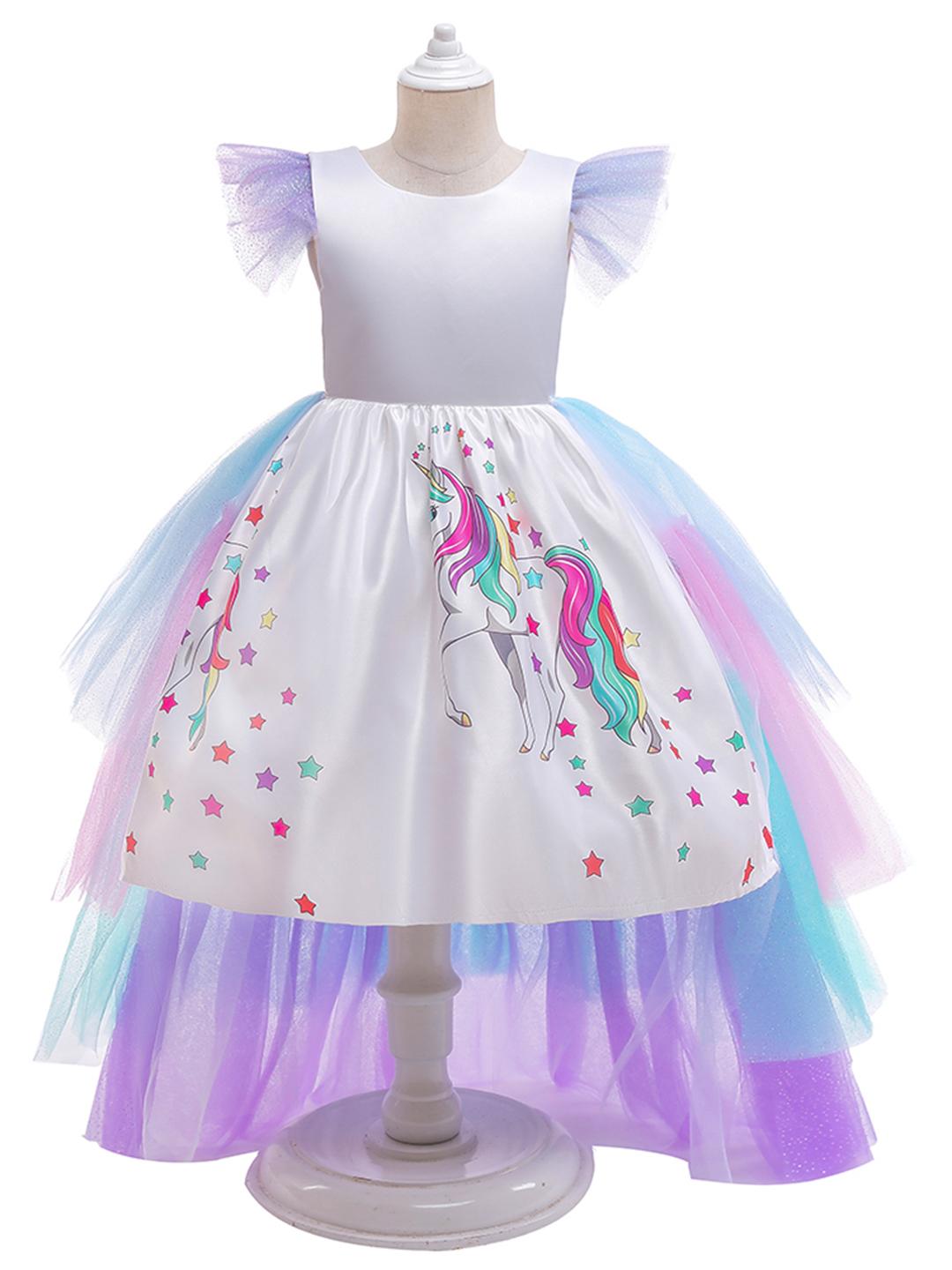 Buy StyleCast Girls Purple Cartoon Characters Balloon Party Dress ...