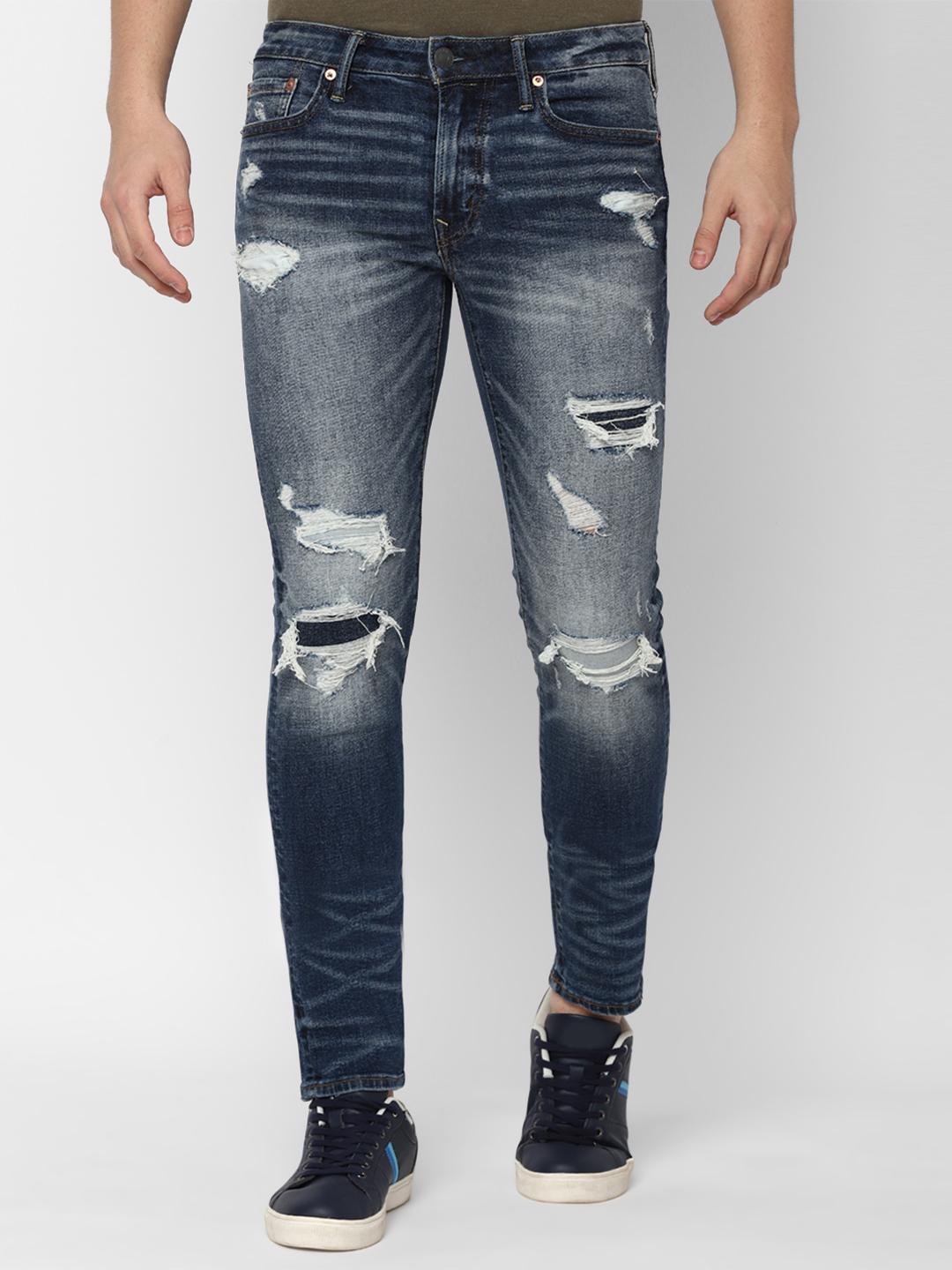 Buy AMERICAN EAGLE OUTFITTERS Men Slim Fit Highly Distressed Heavy Fade ...