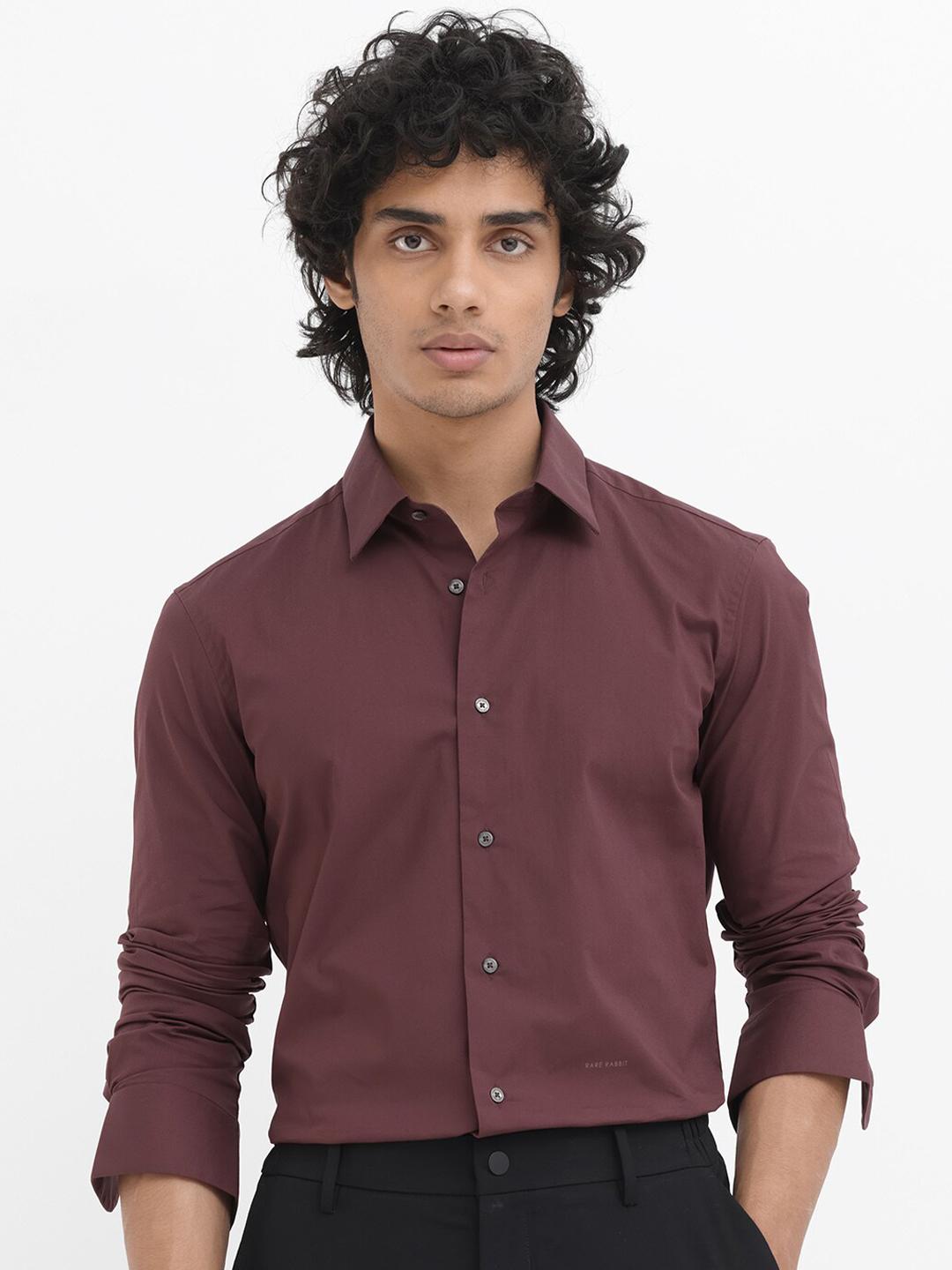 Buy RARE RABBIT Men Neutron 8 Slim Fit Cotton Shirt - Shirts for Men ...