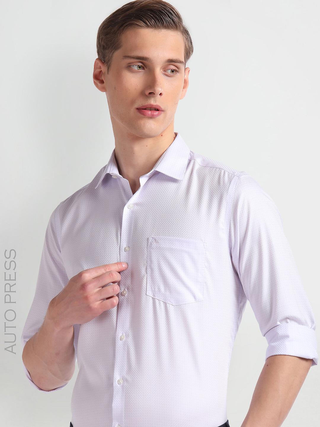 Buy Arrow Sport Spread Collar Chest Pocket Cotton Regular Fit Casual ...