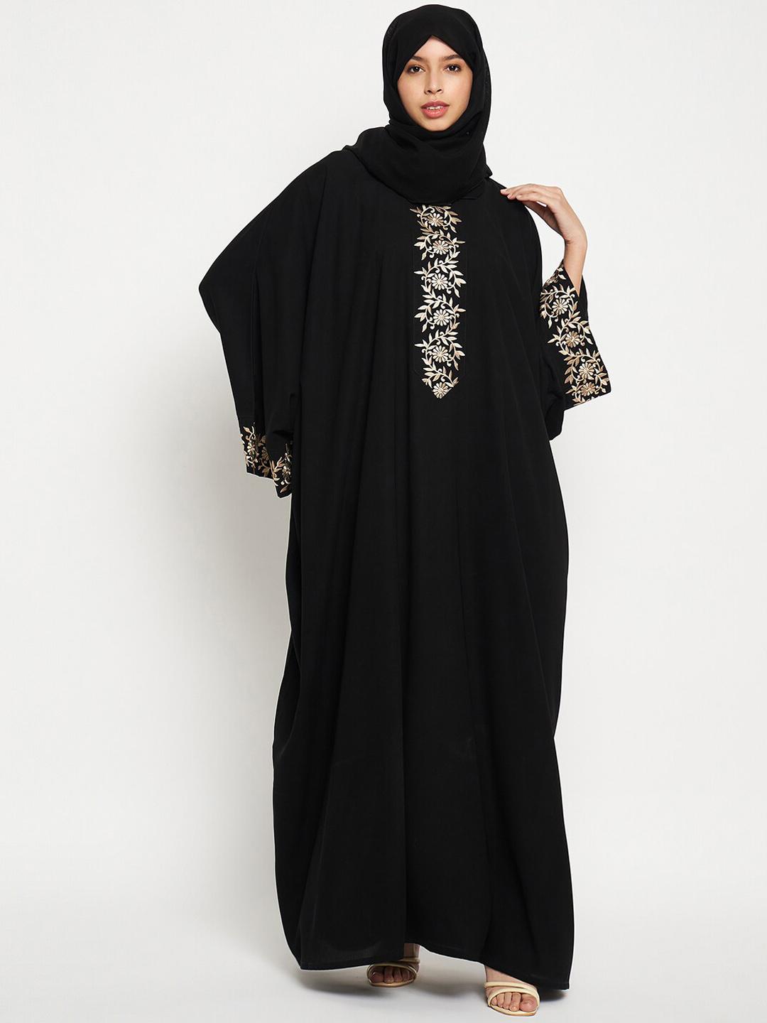 Buy NABIA Embroidered Loose Fit Abaya Burqa - Burqas for Women 27163514 ...