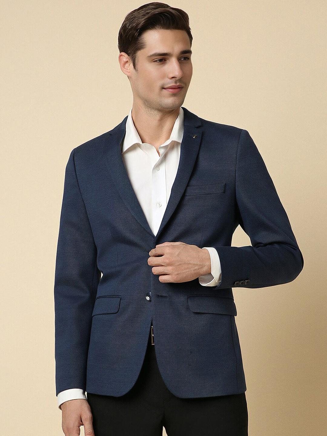 Buy Allen Solly Slim Fit Single Breasted Blazer - Blazers for Men ...