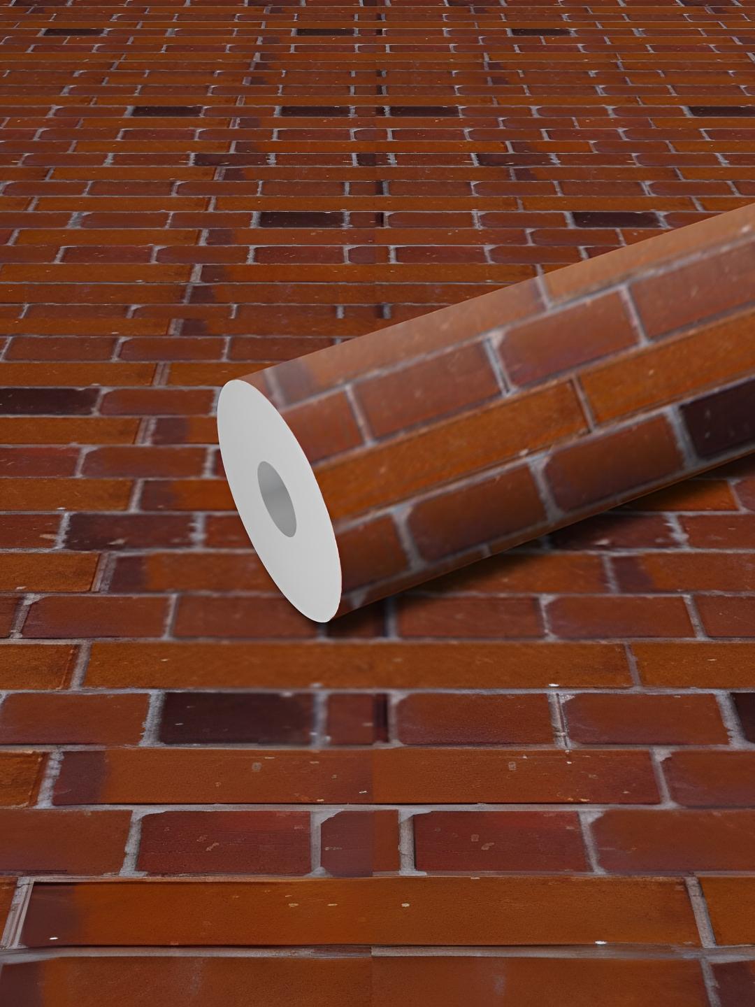 Buy WALLWEAR Rust Brown Geometric Printed Wall Sticker - Decals And ...