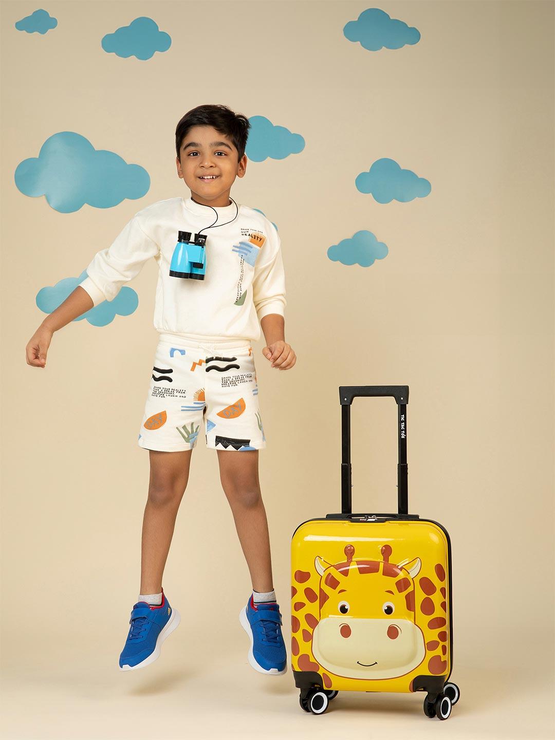Buy Nasher Miles TTT Giraffe Polycarbonate Cabin Yellow Trolley Bag 17 ...