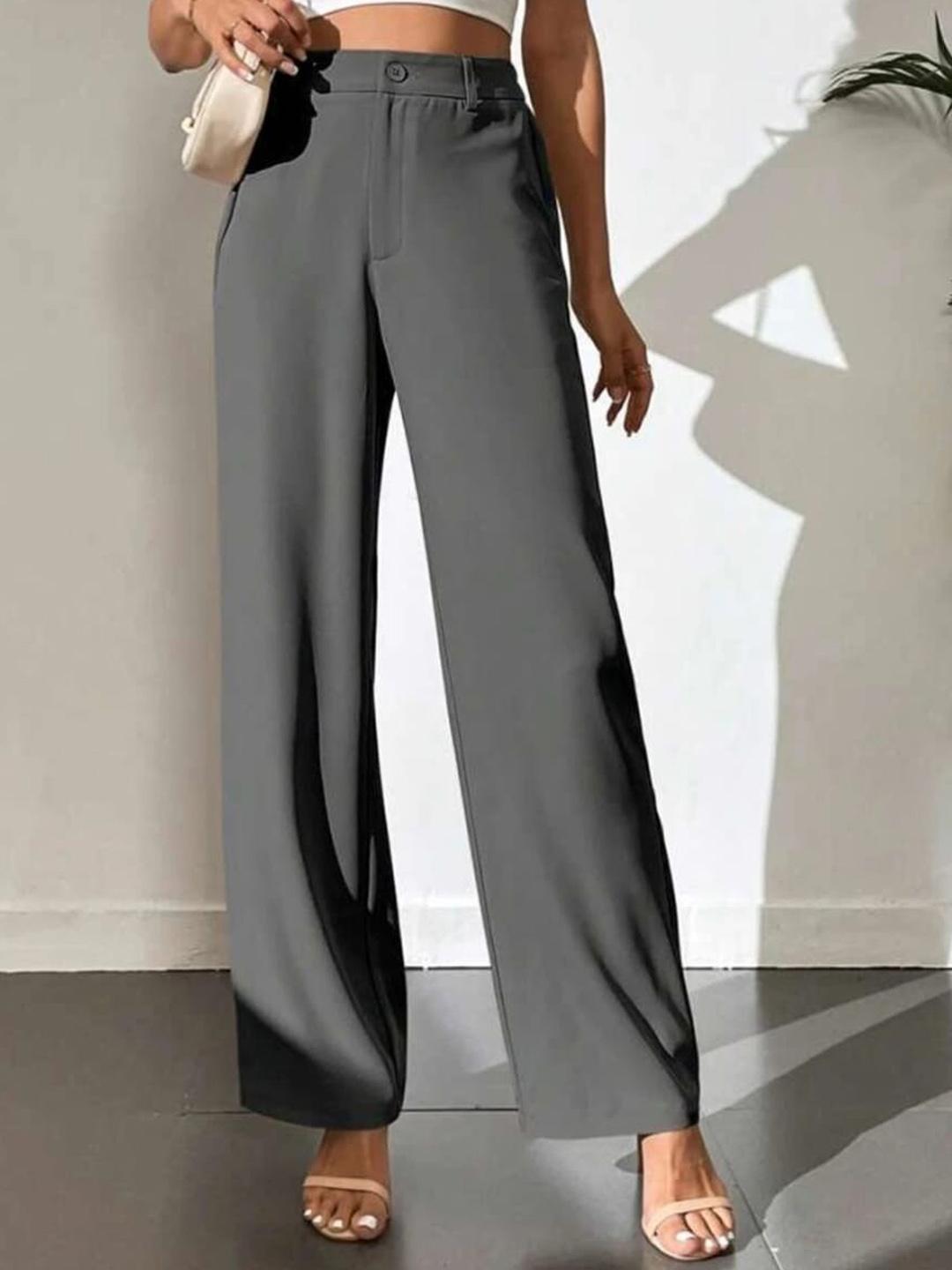 Buy Next One Women Smart Loose Fit High Rise Easy Wash Trousers ...