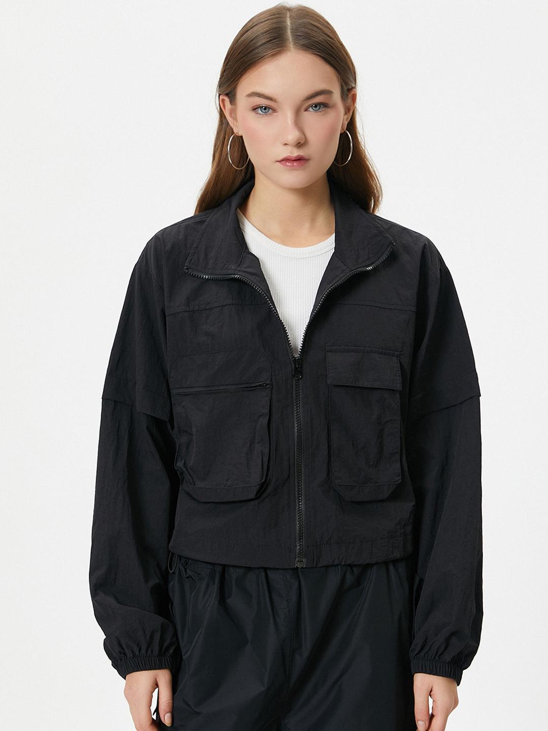 Buy Koton Mock Collar Bomber Jacket - Jackets for Women 27271880 | Myntra