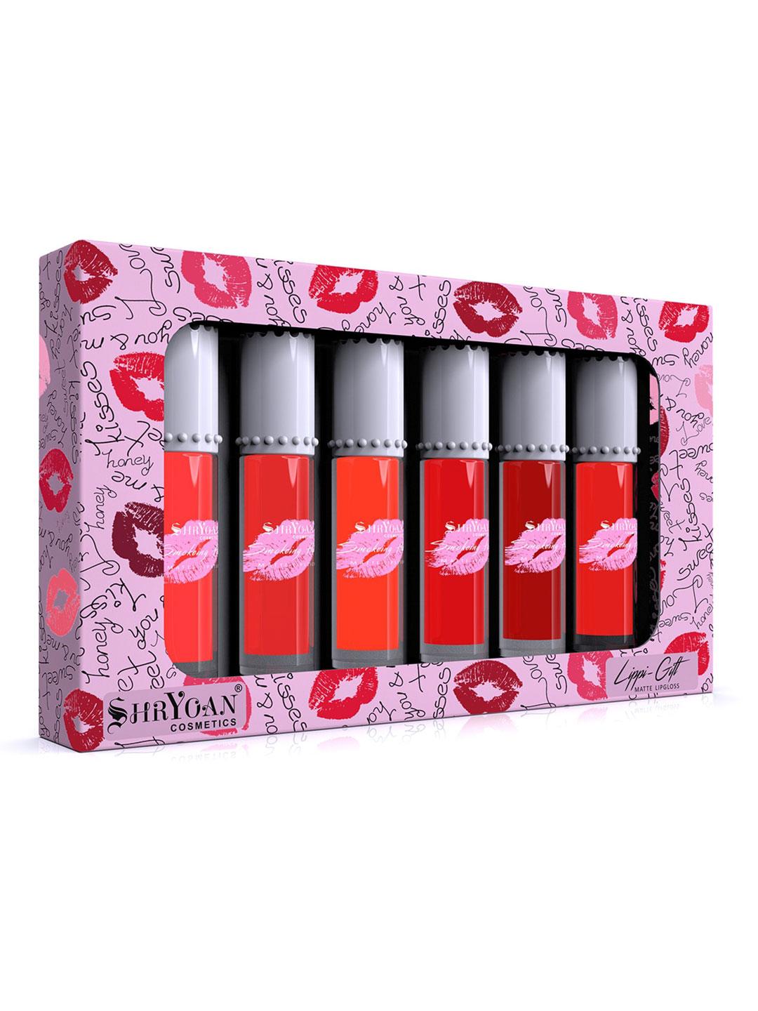 Buy SHRYOAN Set Of 6 Lippi Gift Matte Lip Gloss 6ml Each Shade D - Lip ...