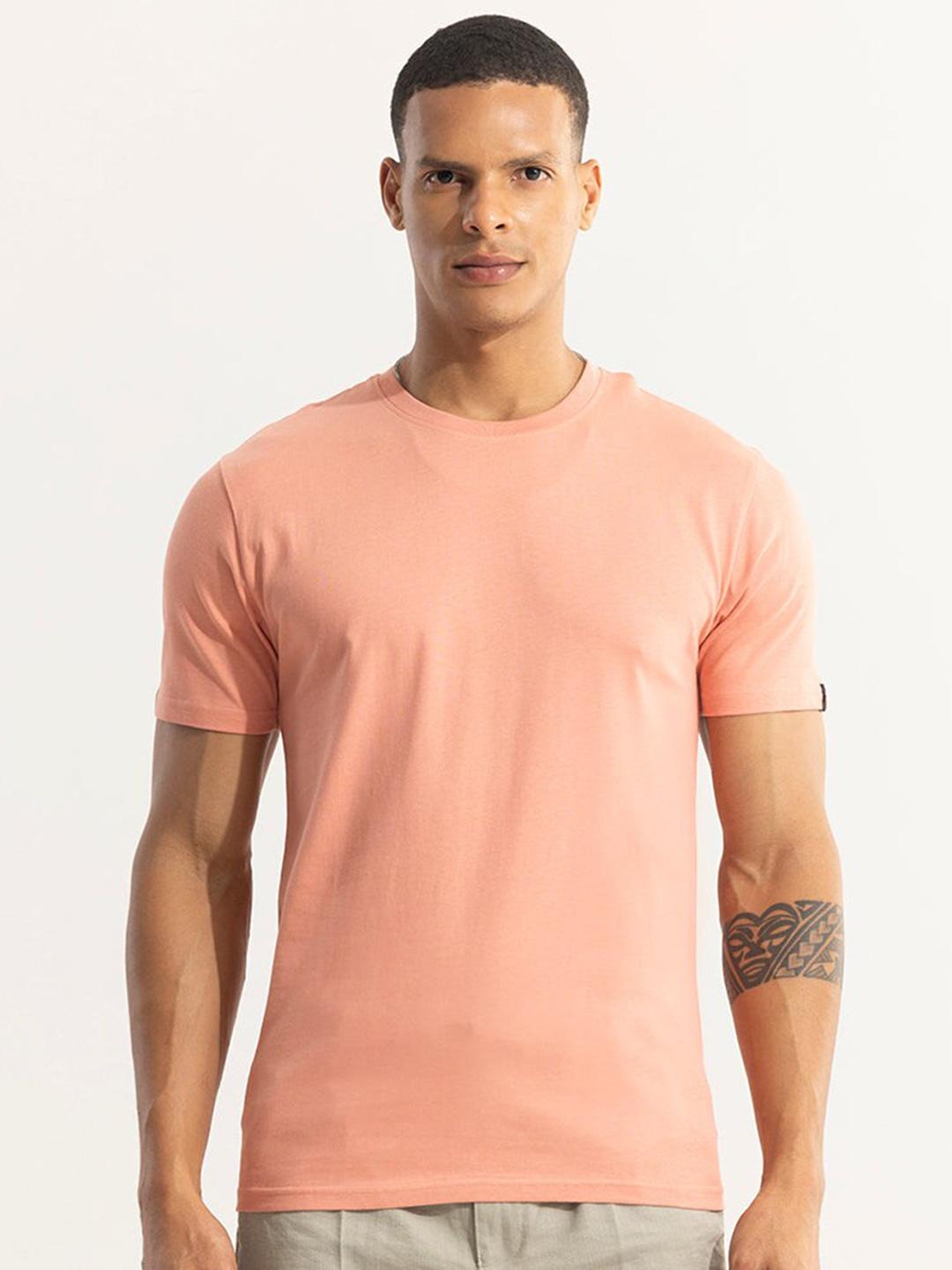 Buy Snitch Pink Round Neck Cotton T Shirt - Tshirts for Men 27278312 ...