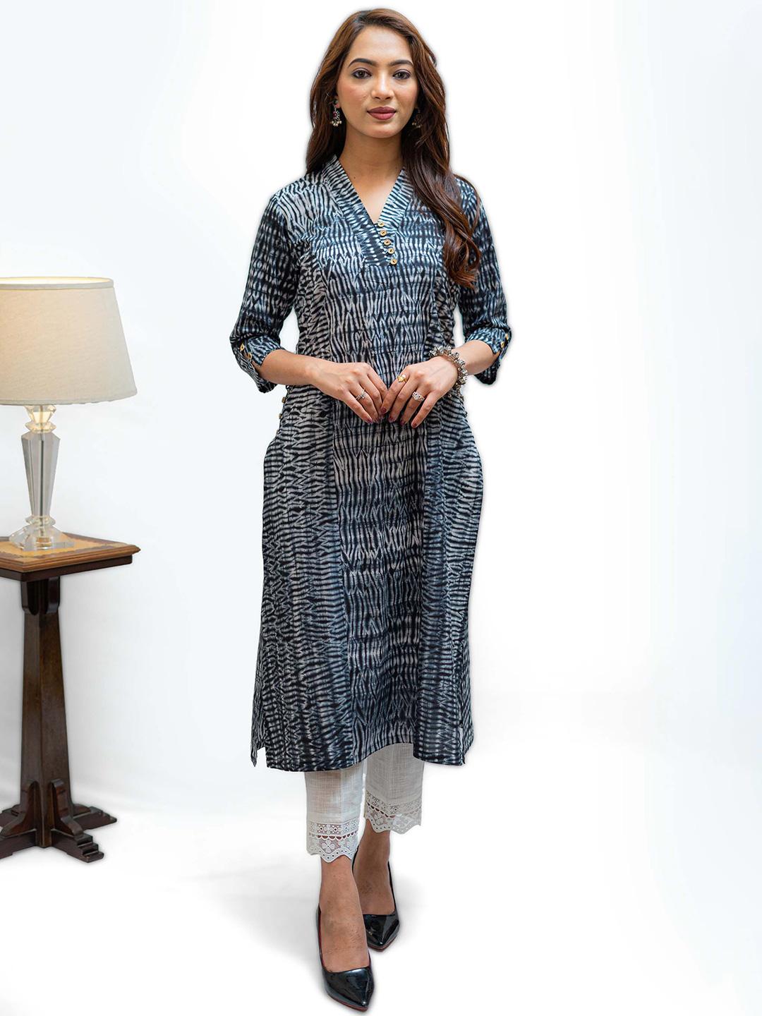 Buy TSUCCHI TRADITIONS Printed Pure Cotton Straight Kurta - Kurtas for ...