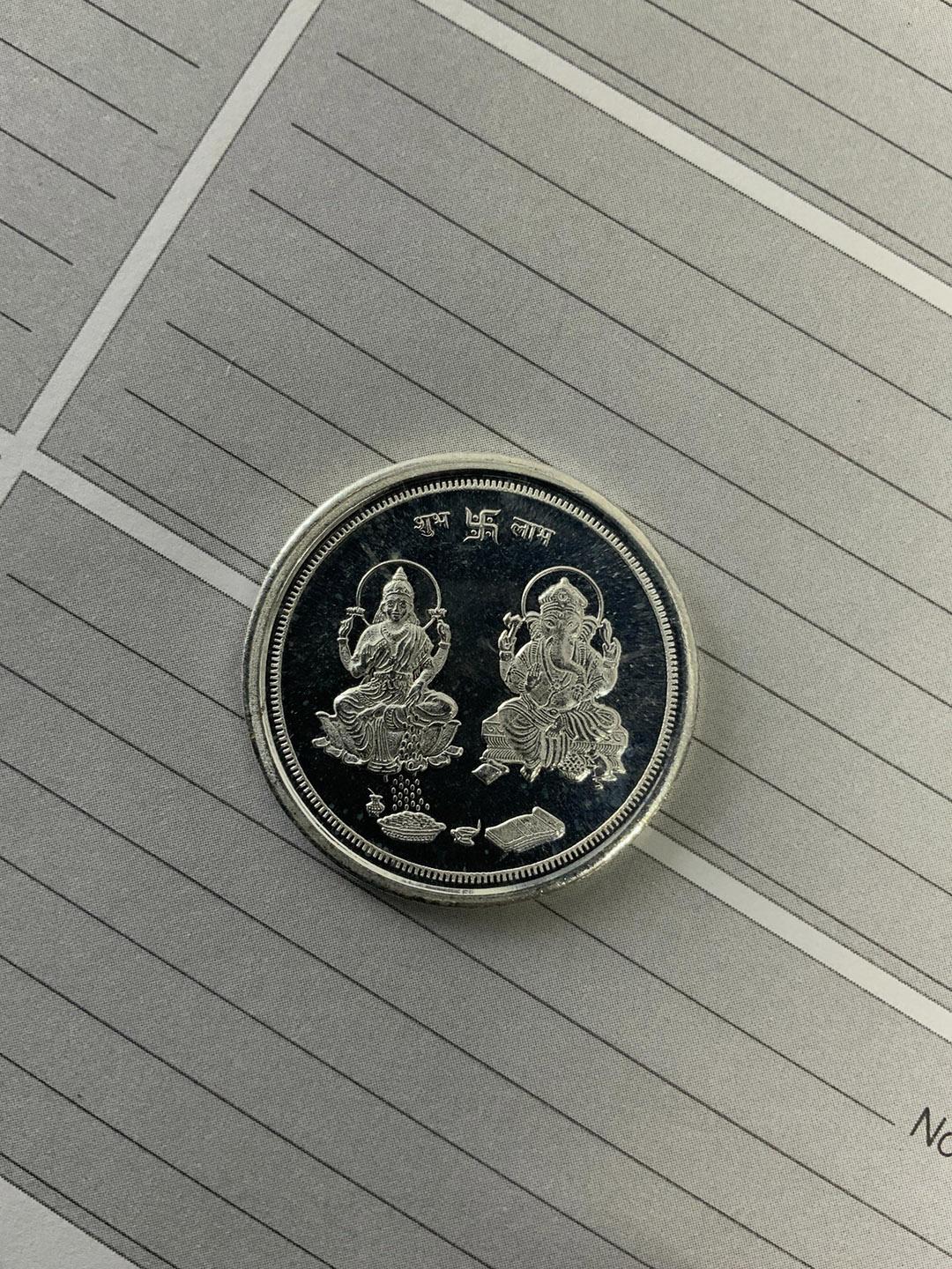 Buy ABDESIGNS 999 Pure Sterling Silver Shree Lakshmi Ganesha Om ...