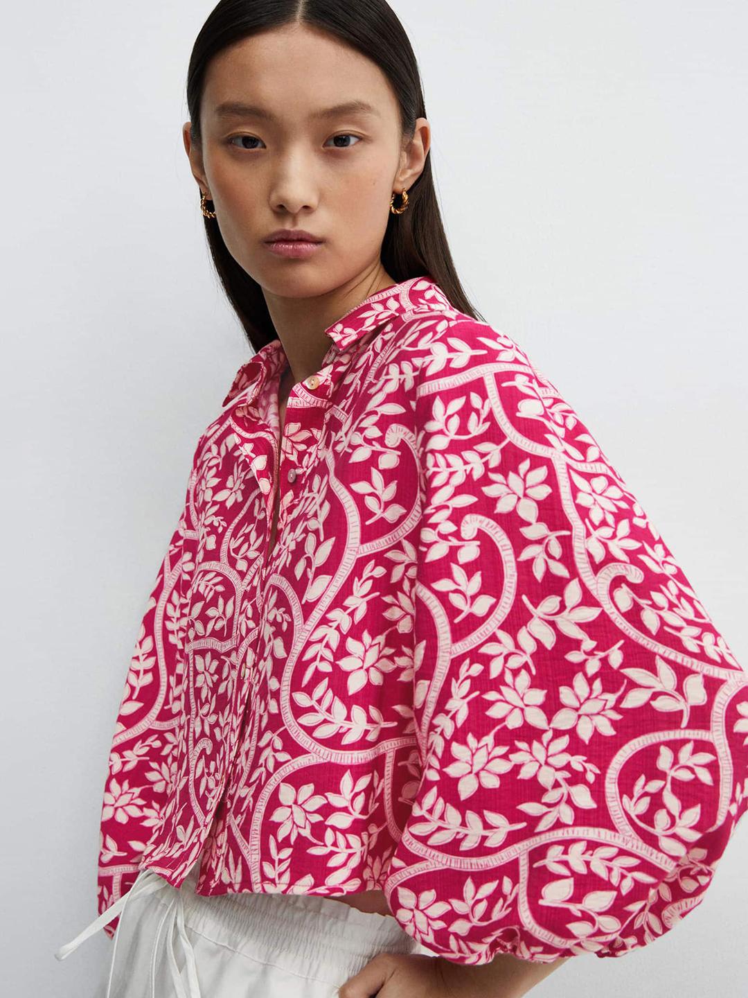 Buy MANGO Floral Print Shirt Style Top - Tops for Women 27351982 | Myntra