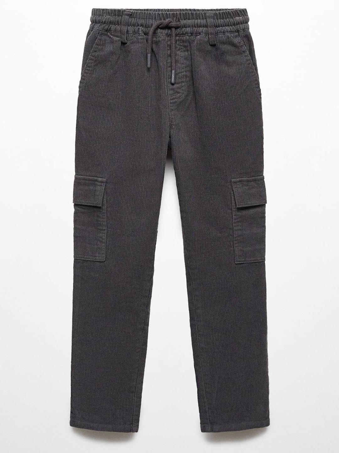 Buy Mango Kids Boys Striped Cargos Trousers - Trousers for Boys ...