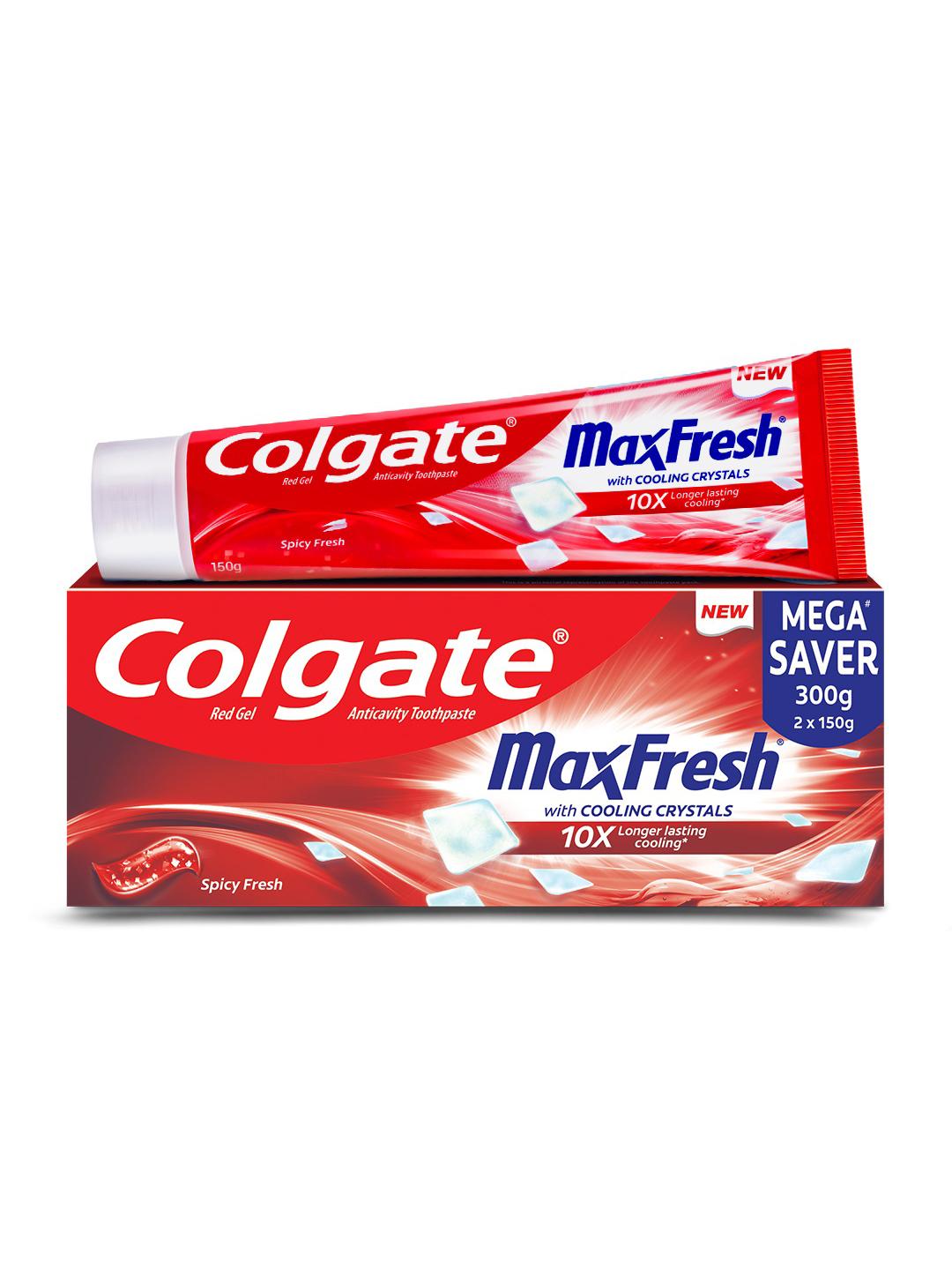 Buy Colgate 2Pcs MaxFresh Red Gel Toothpaste Mega Saver Pack With ...