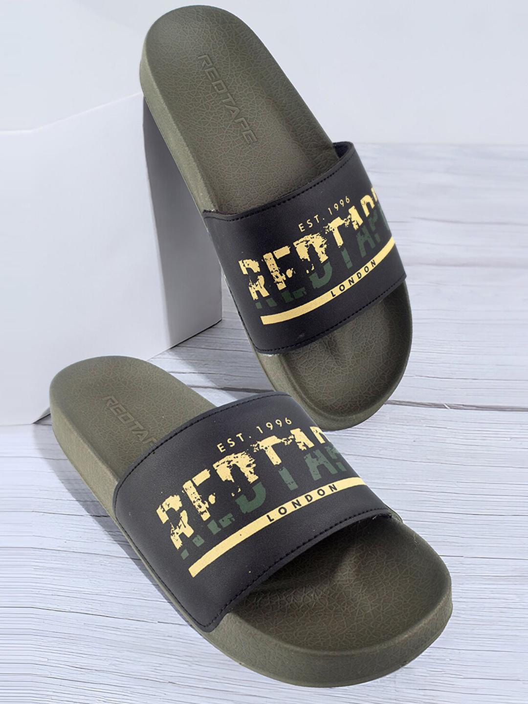 Buy Red Tape Men Printed Sliders - Flip Flops for Men 27397636 | Myntra