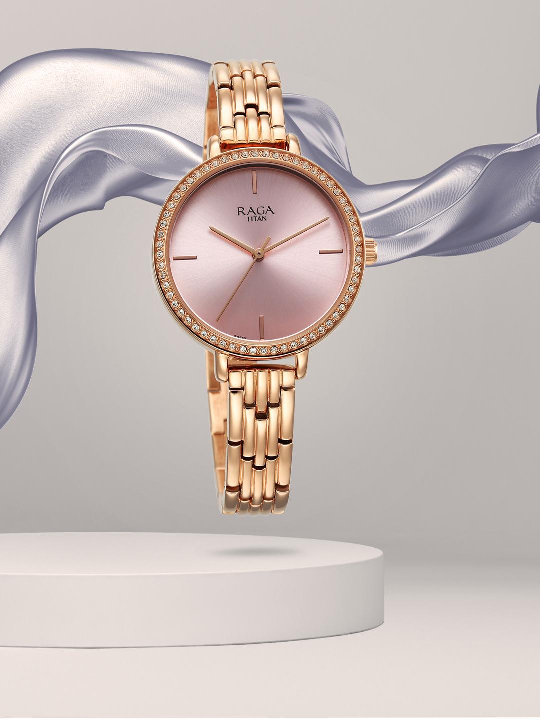 Buy Titan Raga Showstopper Quartz Analog With Pink Dial Watch For Women ...