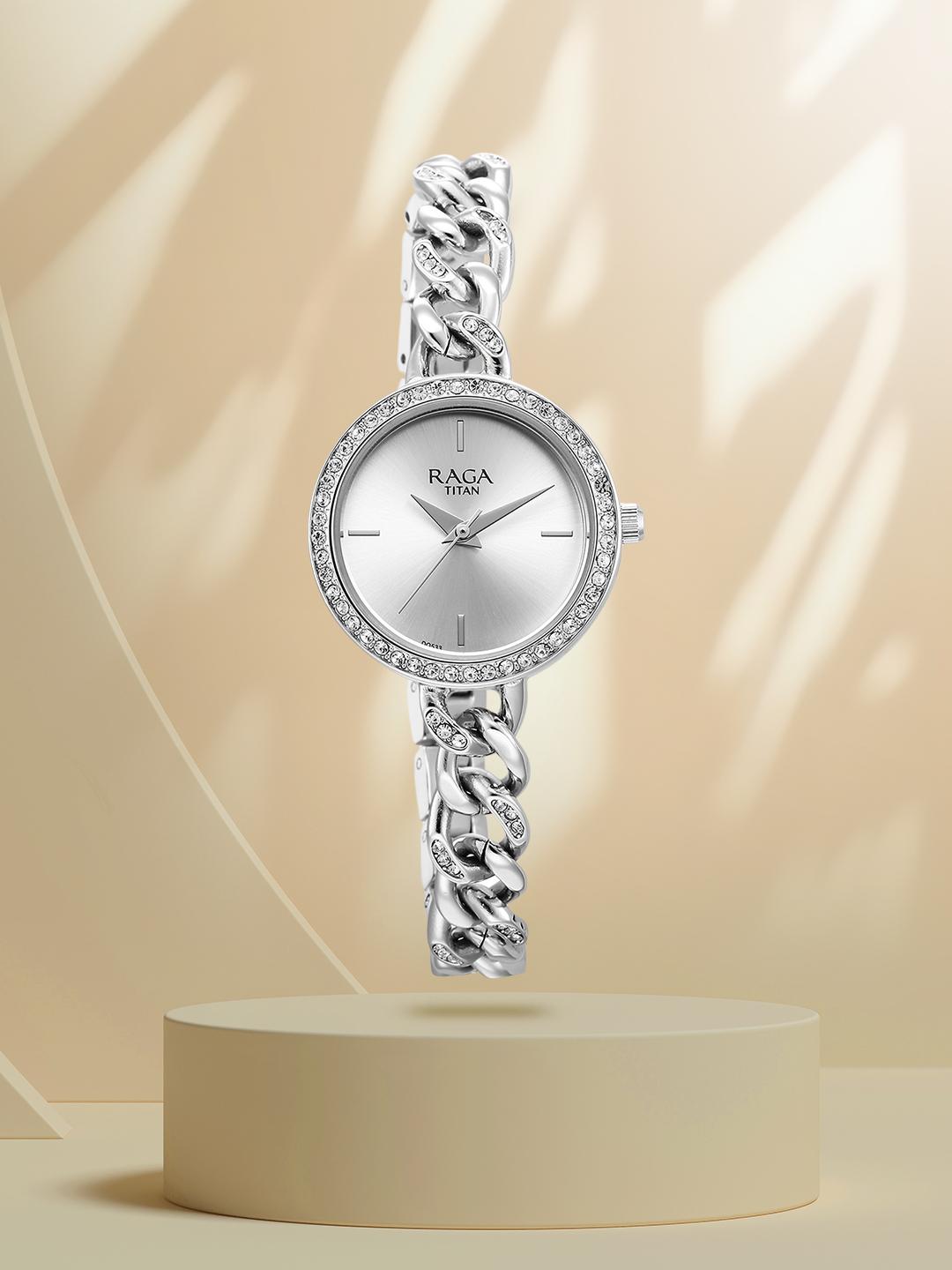 Buy Titan Raga Showstopper Quartz Analog With Silver Dial Watch For ...