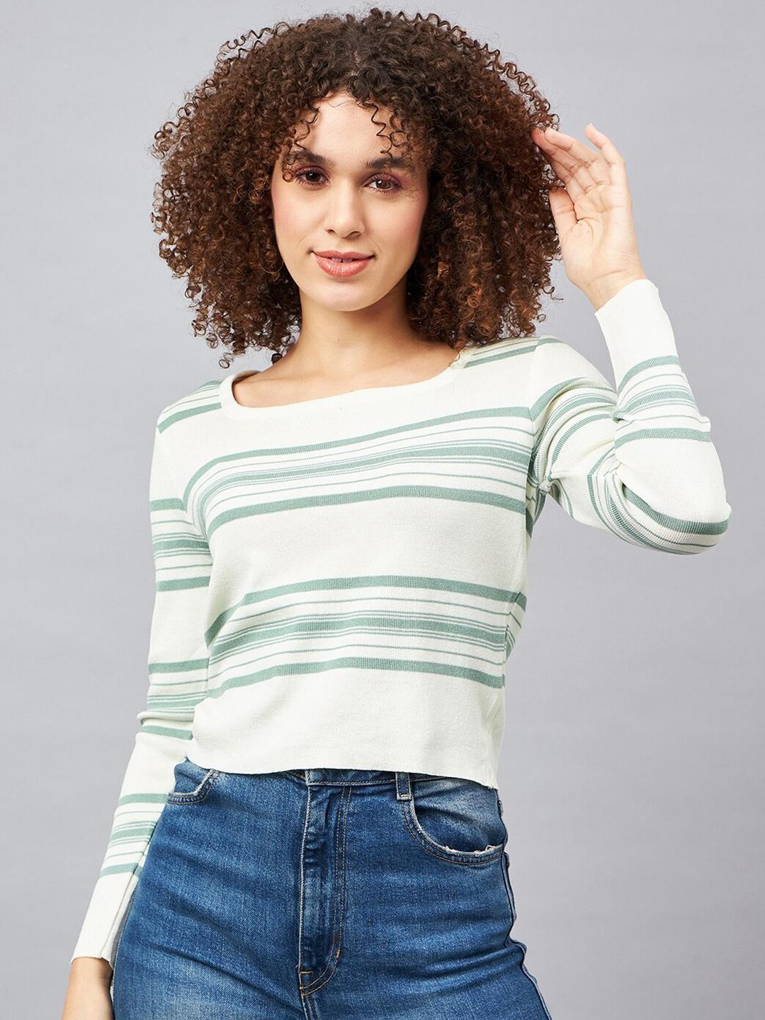 Buy Orchid Blues Striped Woollen Top - Tops for Women 27430454 | Myntra