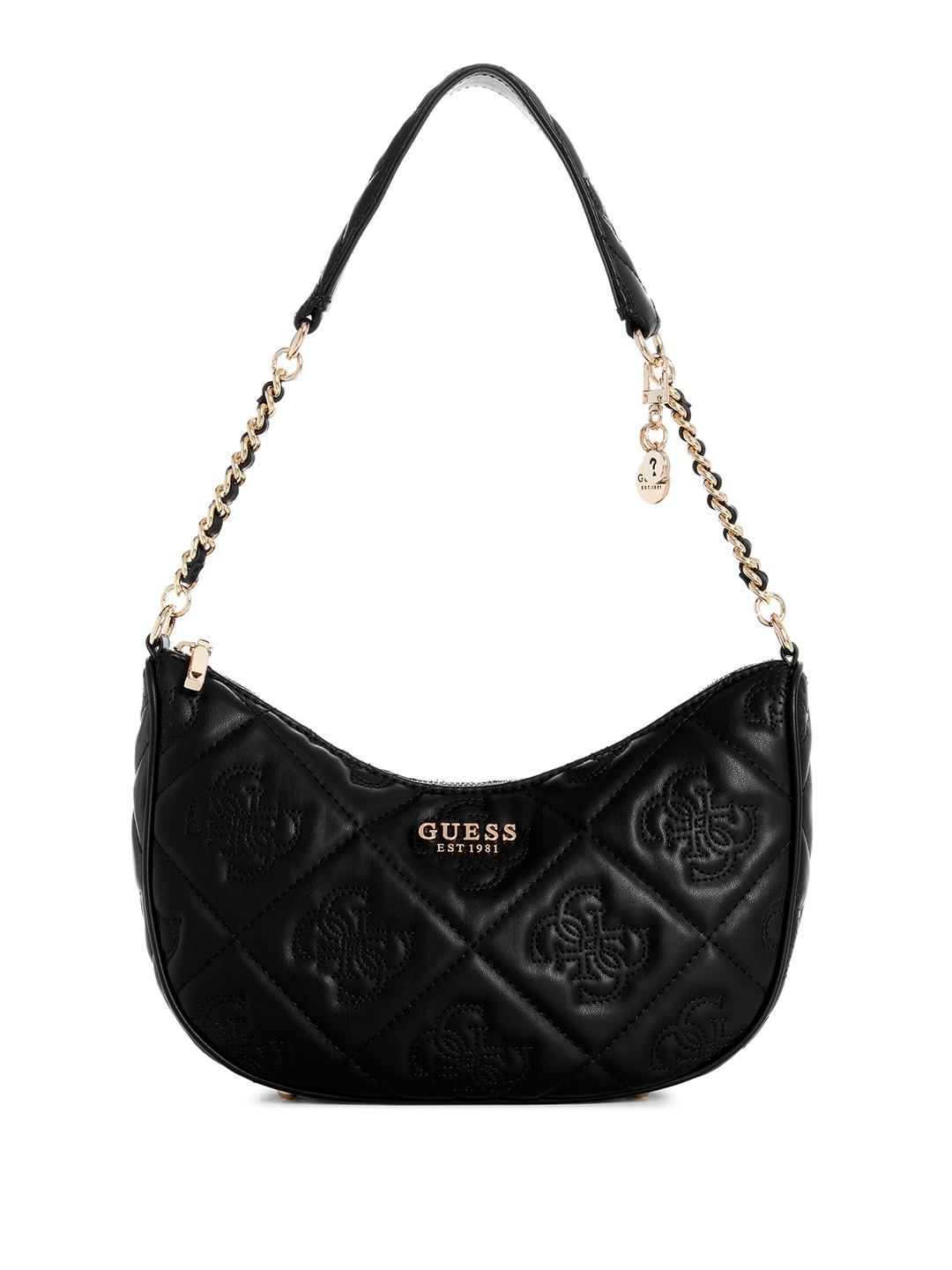 Buy GUESS Barnd Logo Textured Structured Shoulder Bag - Handbags for ...