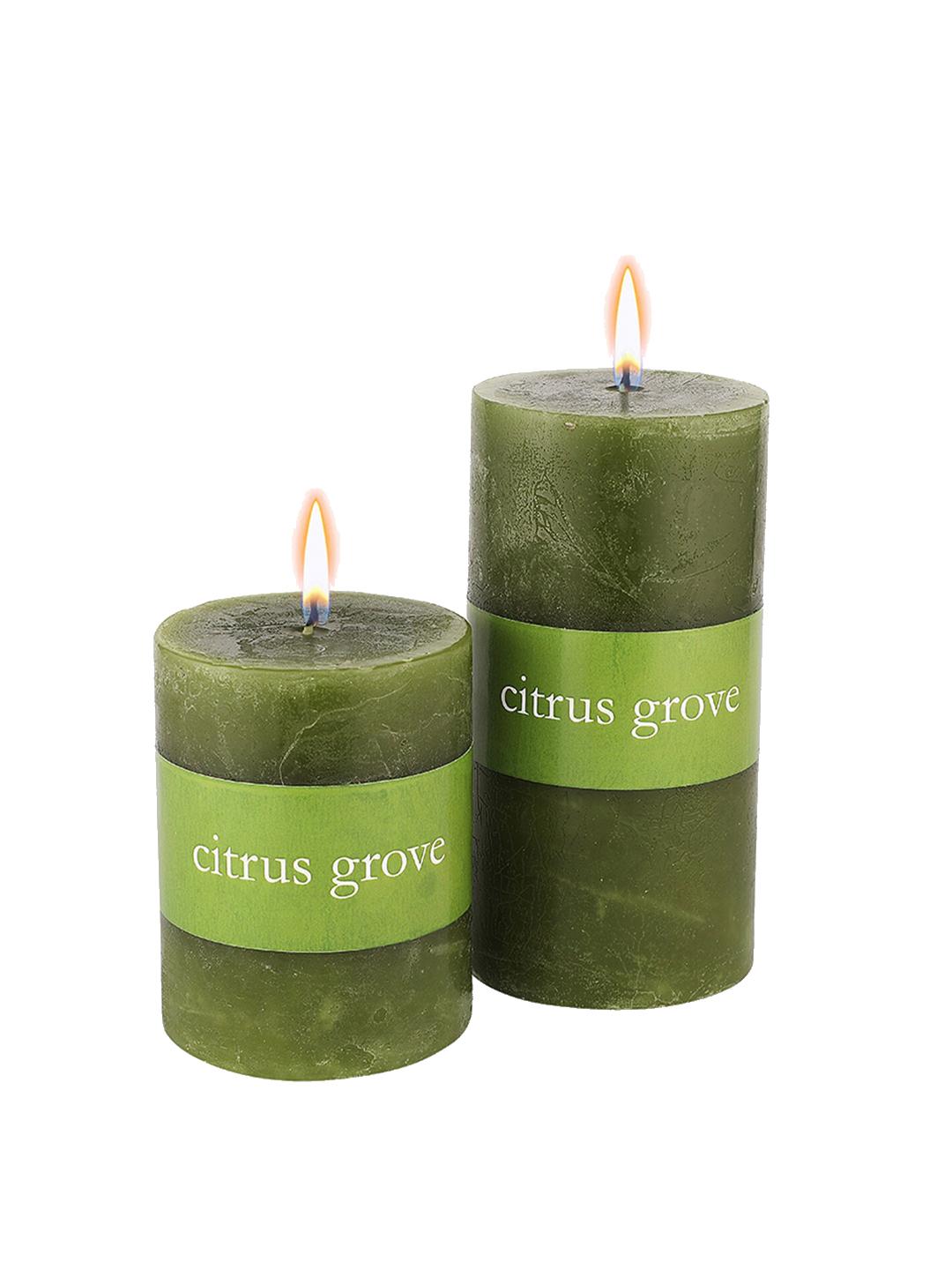 Buy Perenne Design Textured Aroma Candle Lemon & Lime Solid Tapered ...