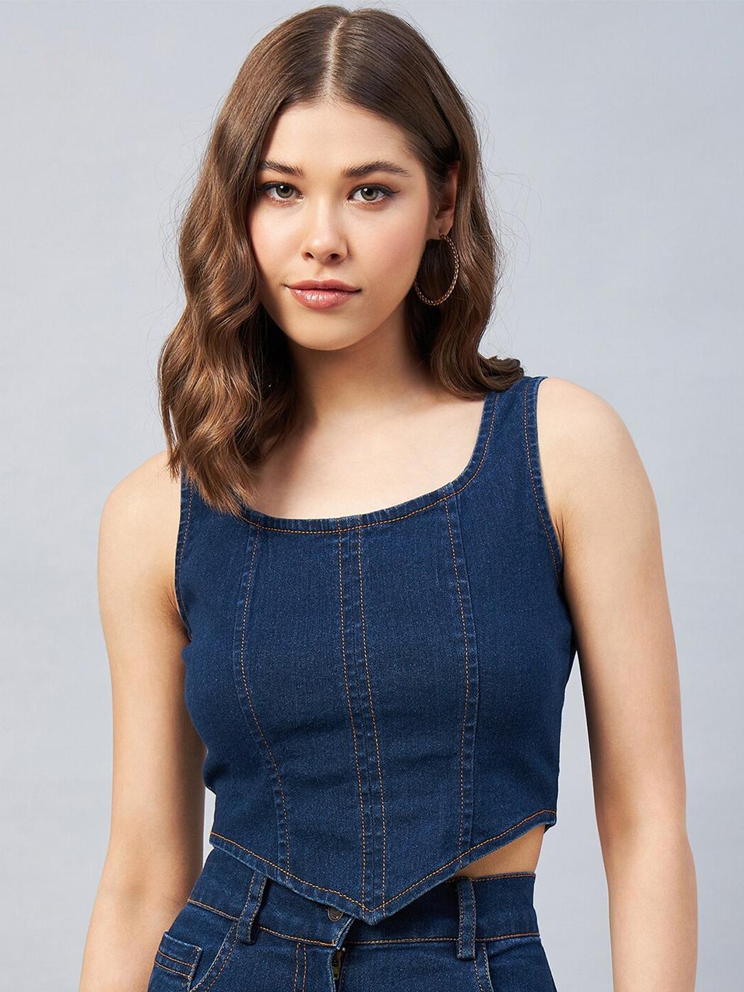 Buy Orchid Blues Cotton Fitted Crop Top - Tops for Women 27452660 | Myntra