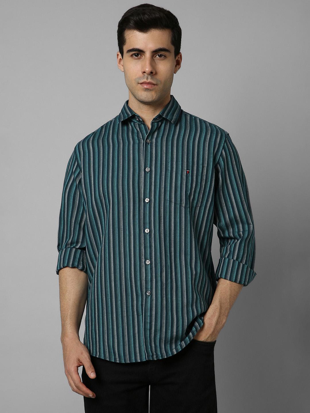 Buy Louis Philippe Sport Slim Fit Vertical Stripes Casual Shirt ...