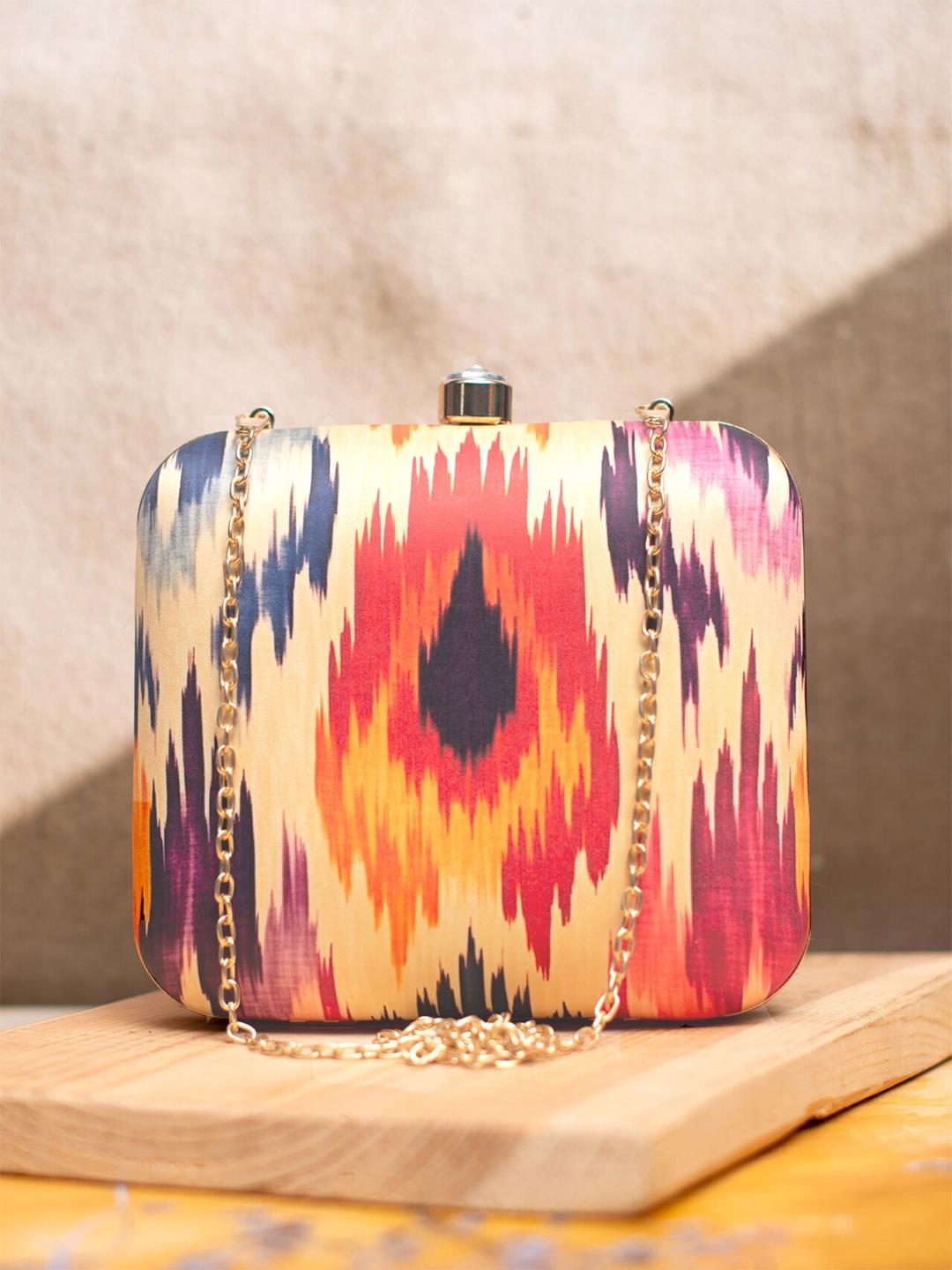 Buy ARTKLIM Ikat Printed Box Clutch - Clutches for Women 27469326 | Myntra
