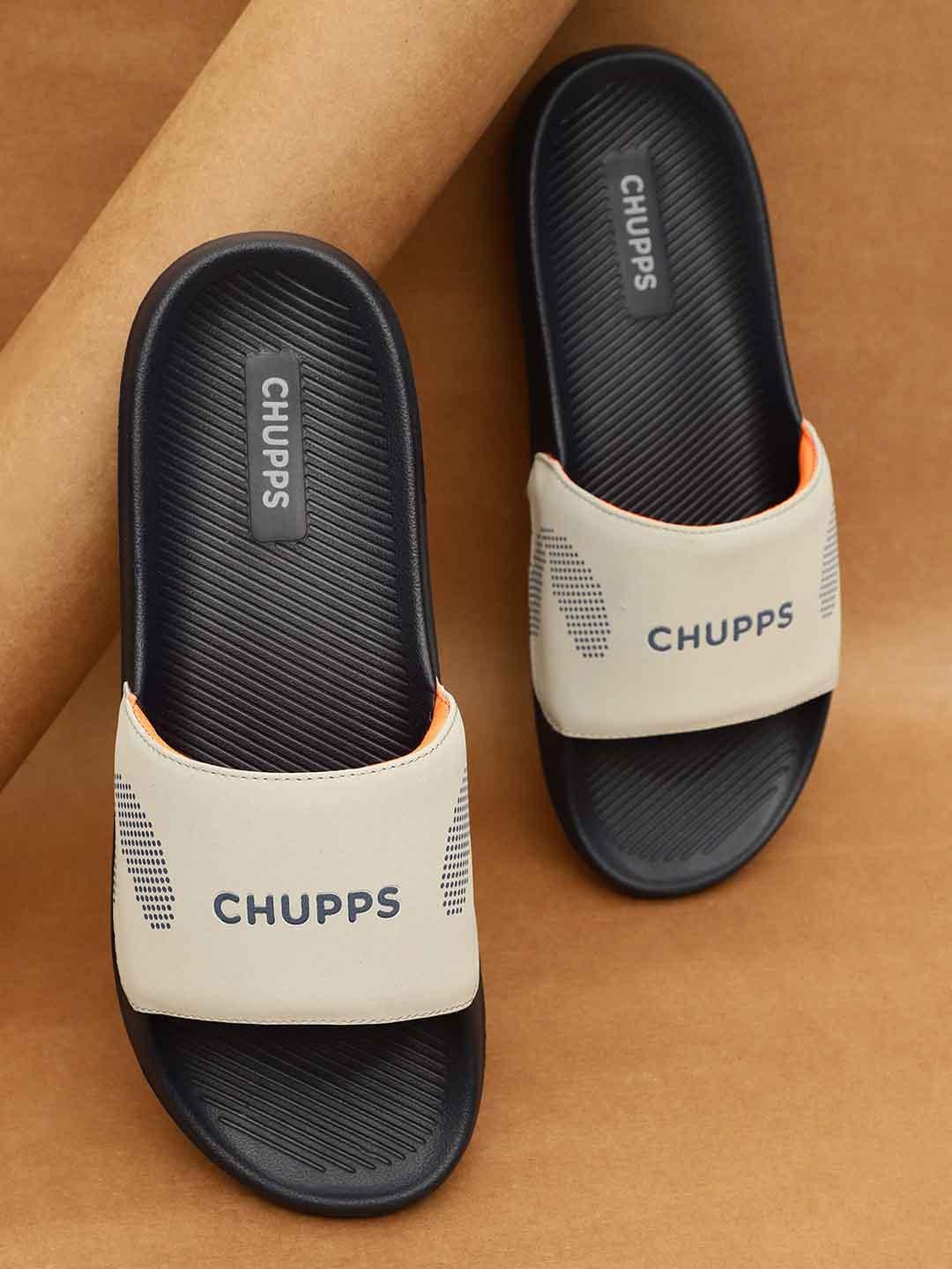 Buy CHUPPS Men Printed Edge AirSoft Comfort Sliders - Flip Flops for ...
