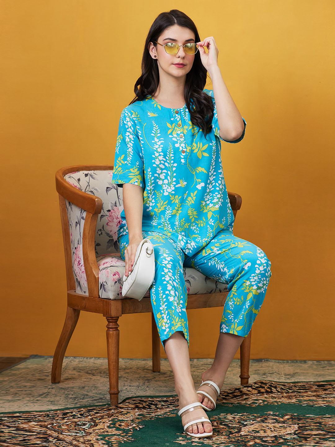 Buy AV2 Floral Printed Top With Trouser - Co Ords for Women 27511896 ...