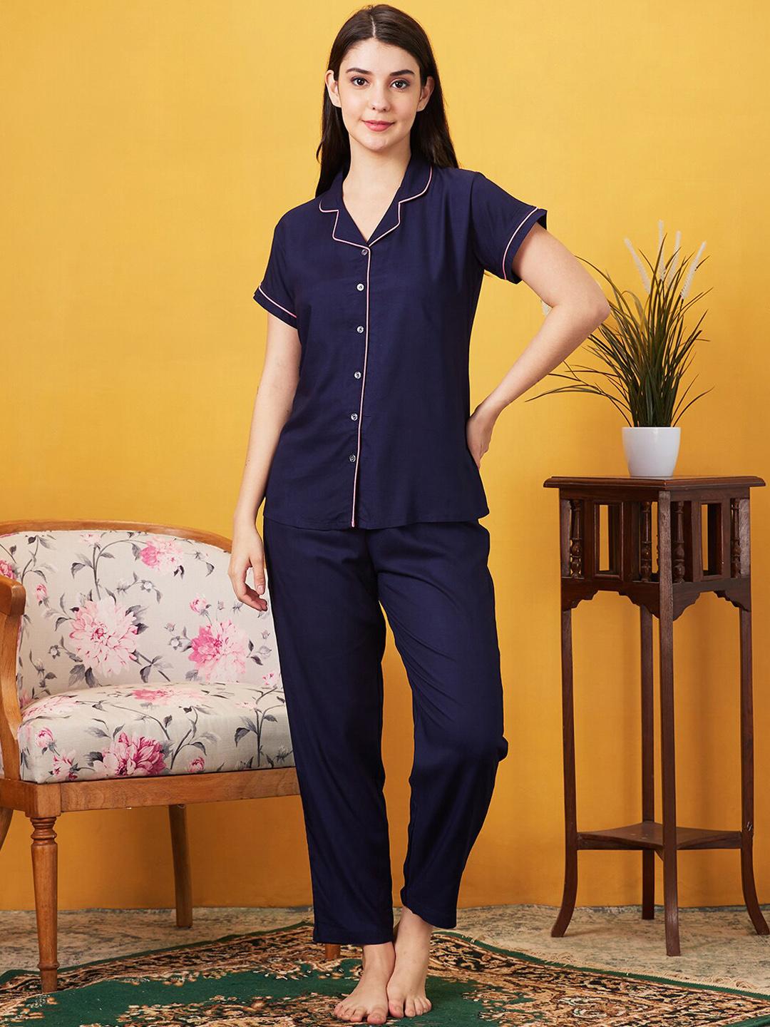 Buy AV2 Lapel Collar Night Suit - Night Suits for Women 27511932 | Myntra