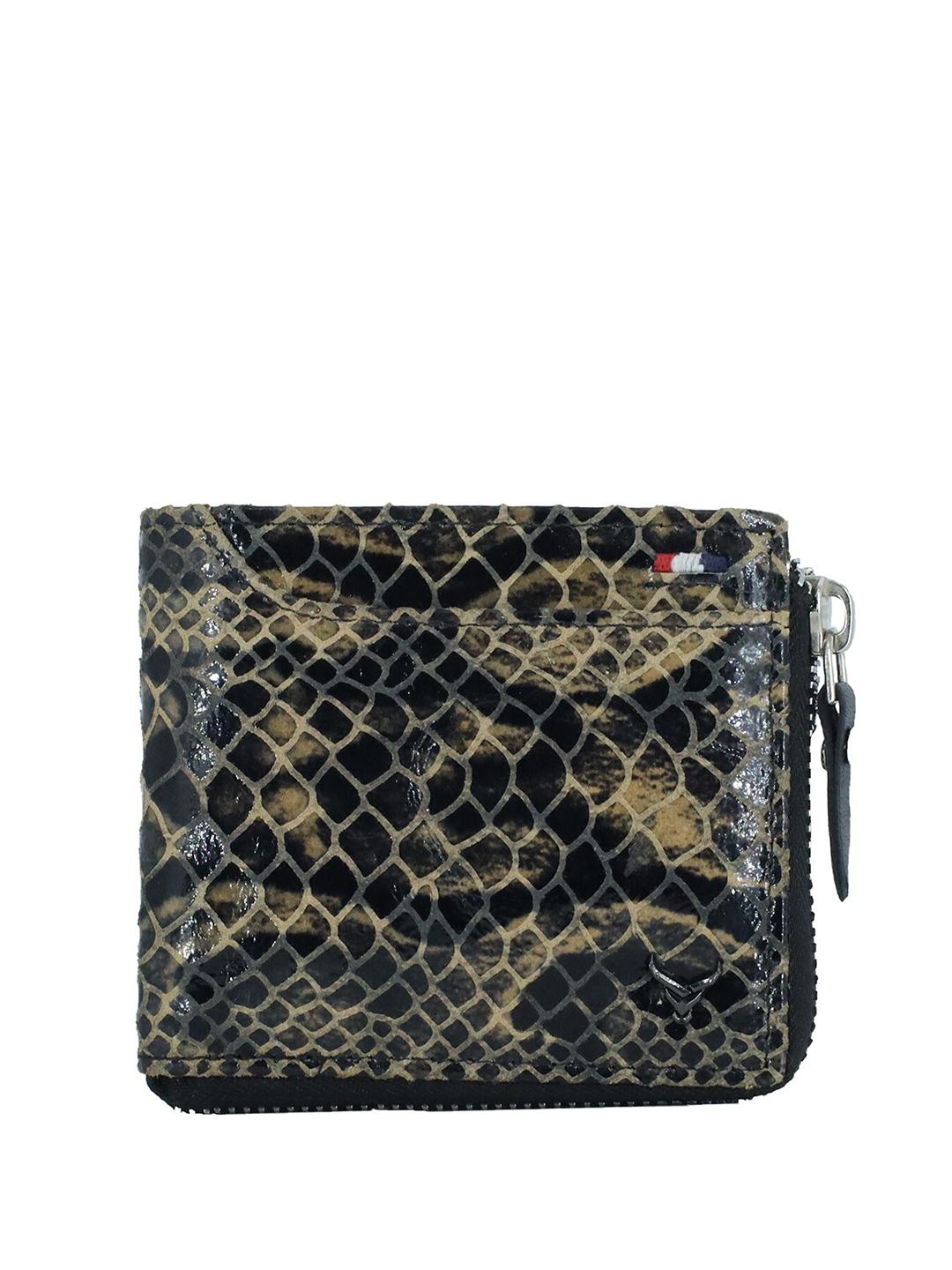 Buy REDHORNS Men Animal Printed Leather Zip Around Wallet - Wallets for ...