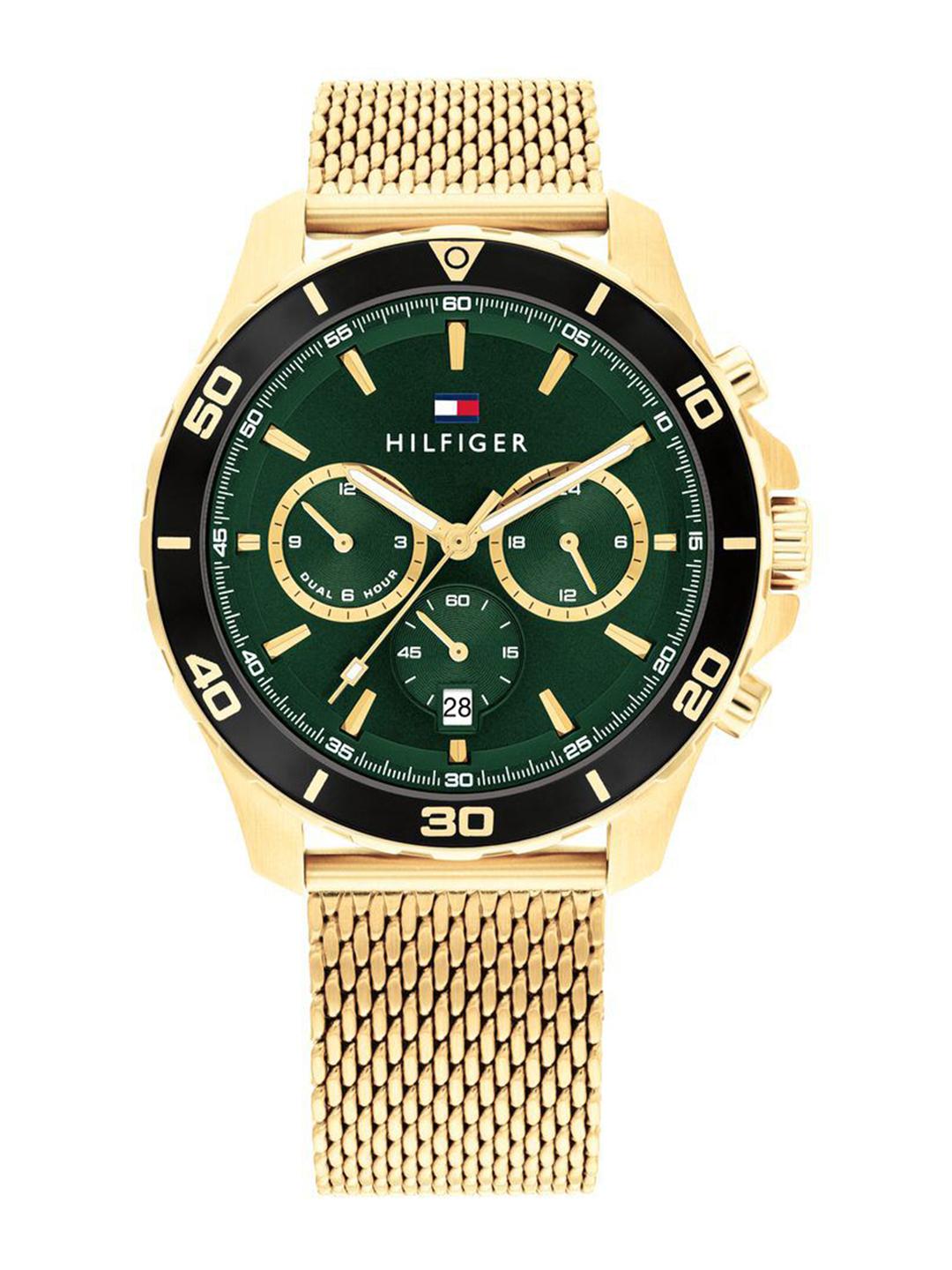 Buy Tommy Hilfiger Multifunction Analog With Green Dial Watch For Men ...
