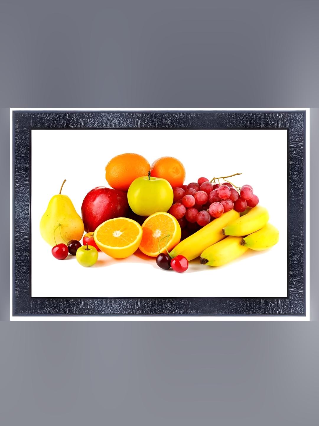 Buy PnF Black & White Fruits Photograph Wooden Wall Art - Wall Art for ...