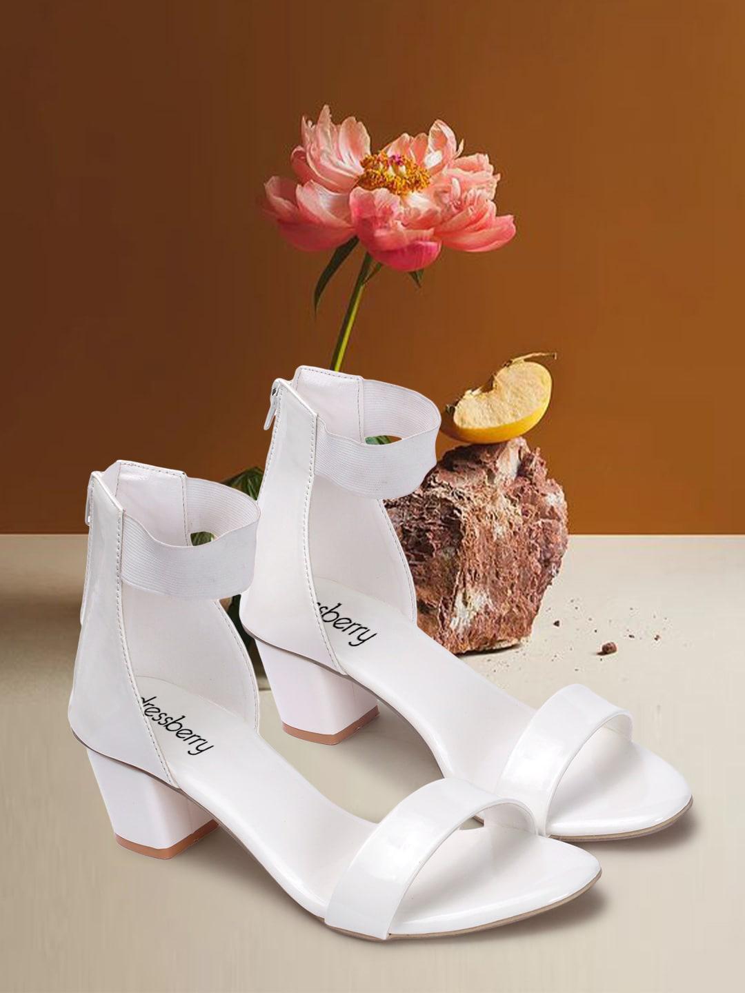 Buy DressBerry White High Top Block Heels - Heels for Women 27628310 ...