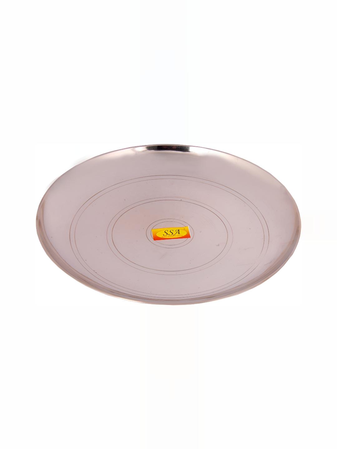 Buy Shivshakti Arts Gold Toned Textured Curved Dinner Plate - Plates ...