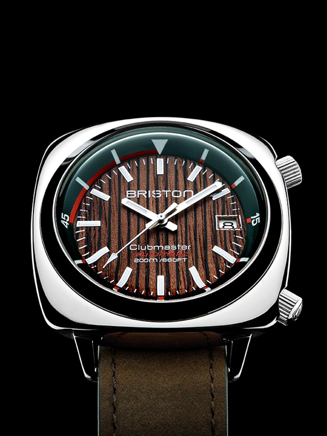 Buy BRISTON Clubmaster Diver Leather Multi Function Automatic Motion ...