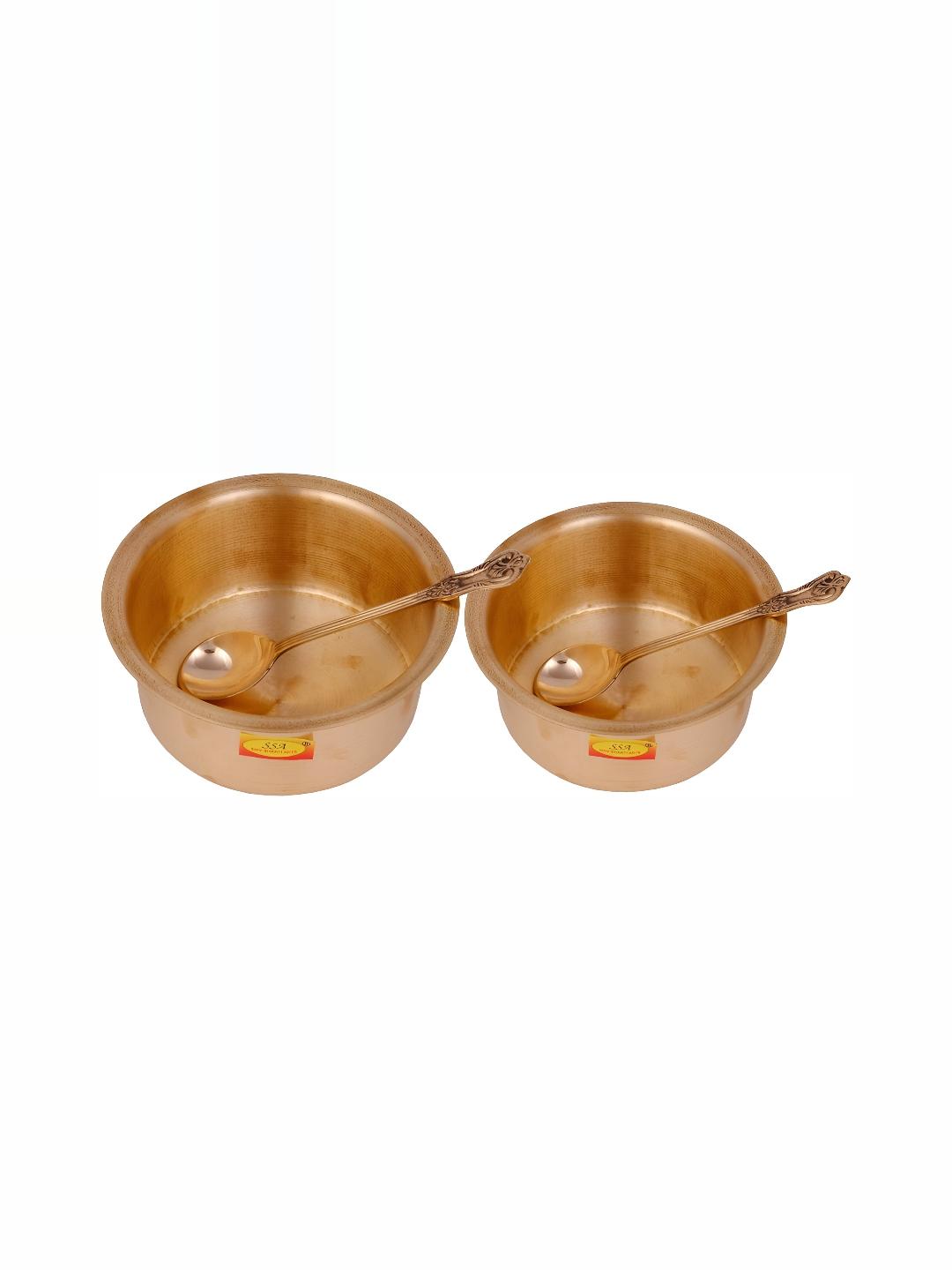 Buy Shivshakti Arts Gold Toned 2 Pieces Brass Bhagoni - Bowl for Unisex ...