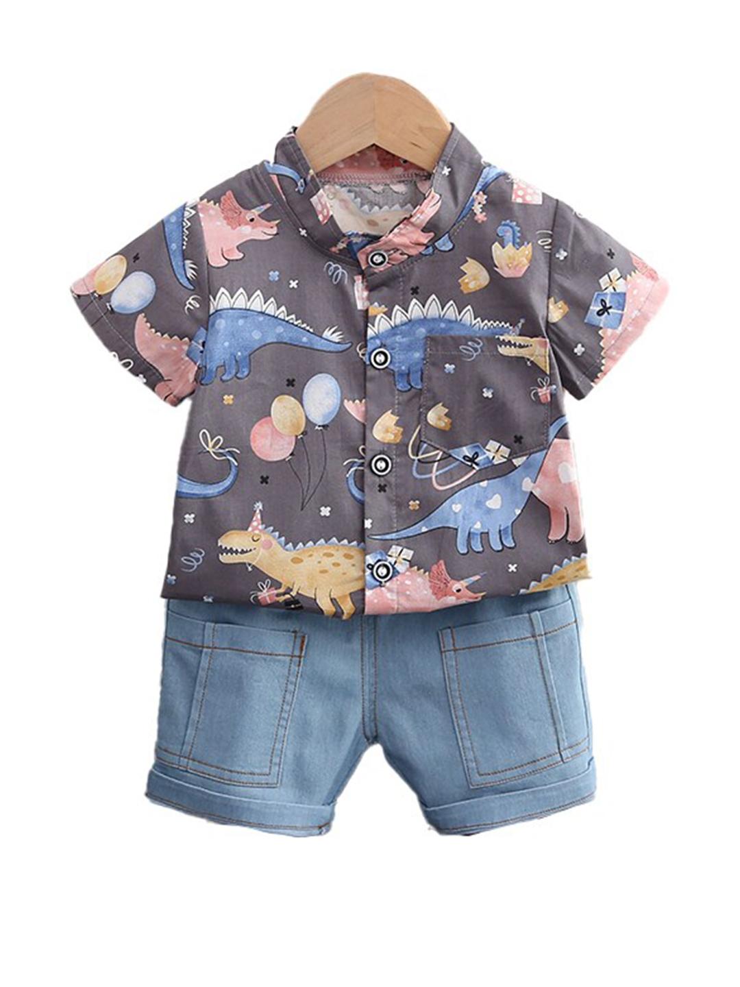 Buy StyleCast Boys Printed Shirt With Shorts - Clothing Set for Boys ...