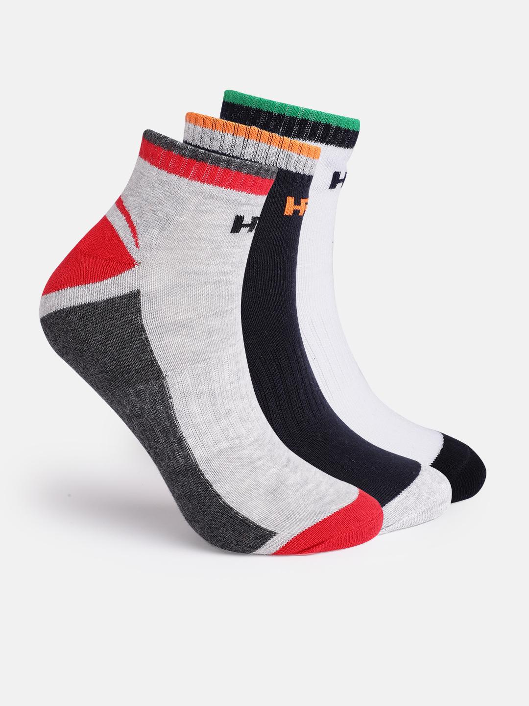 Buy HRX By Hrithik Roshan Men Pack Of 3 Colourblocked Ankle Length ...