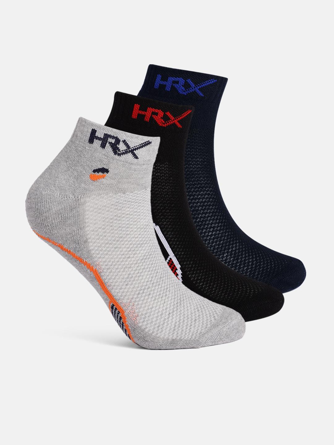 Buy HRX By Hrithik Roshan Men Set Of 3 Above Ankle Length Socks - Socks ...