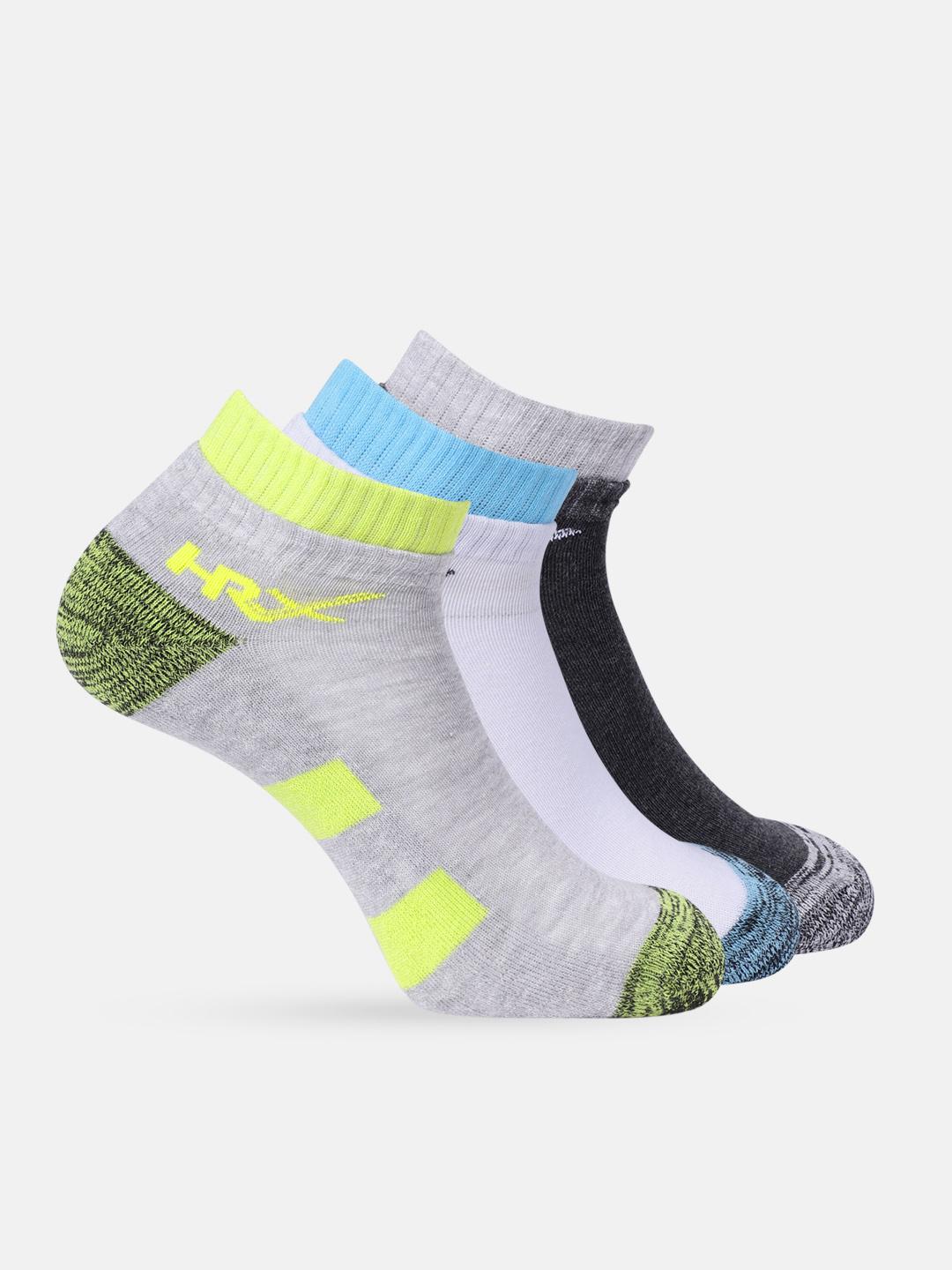 Buy HRX By Hrithik Roshan Men Pack Of 3 Ankle Length Socks - Socks for ...