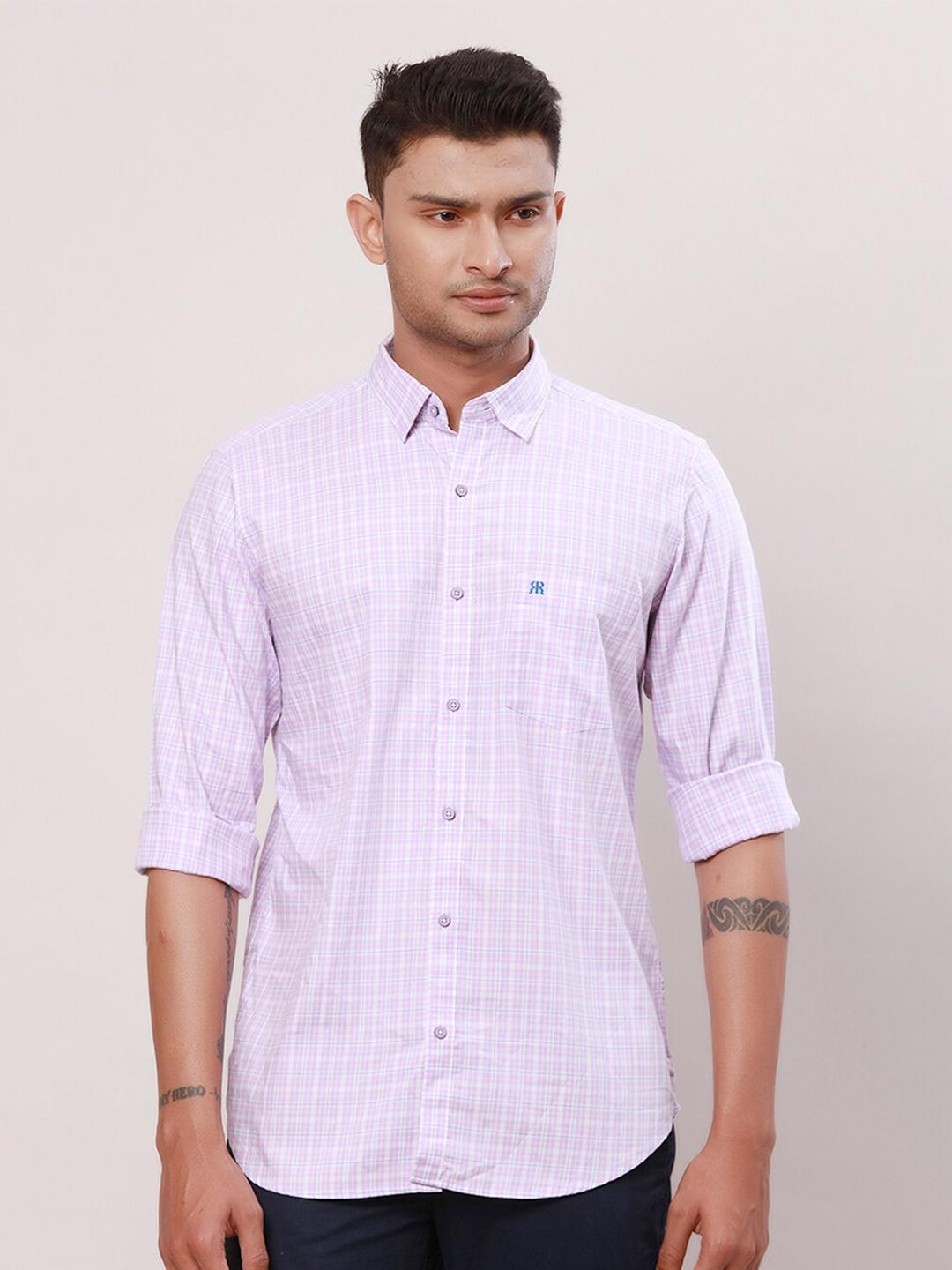 Buy Raymond Men Checked Contemporary Fit Cotton Casual Shirt - Shirts ...