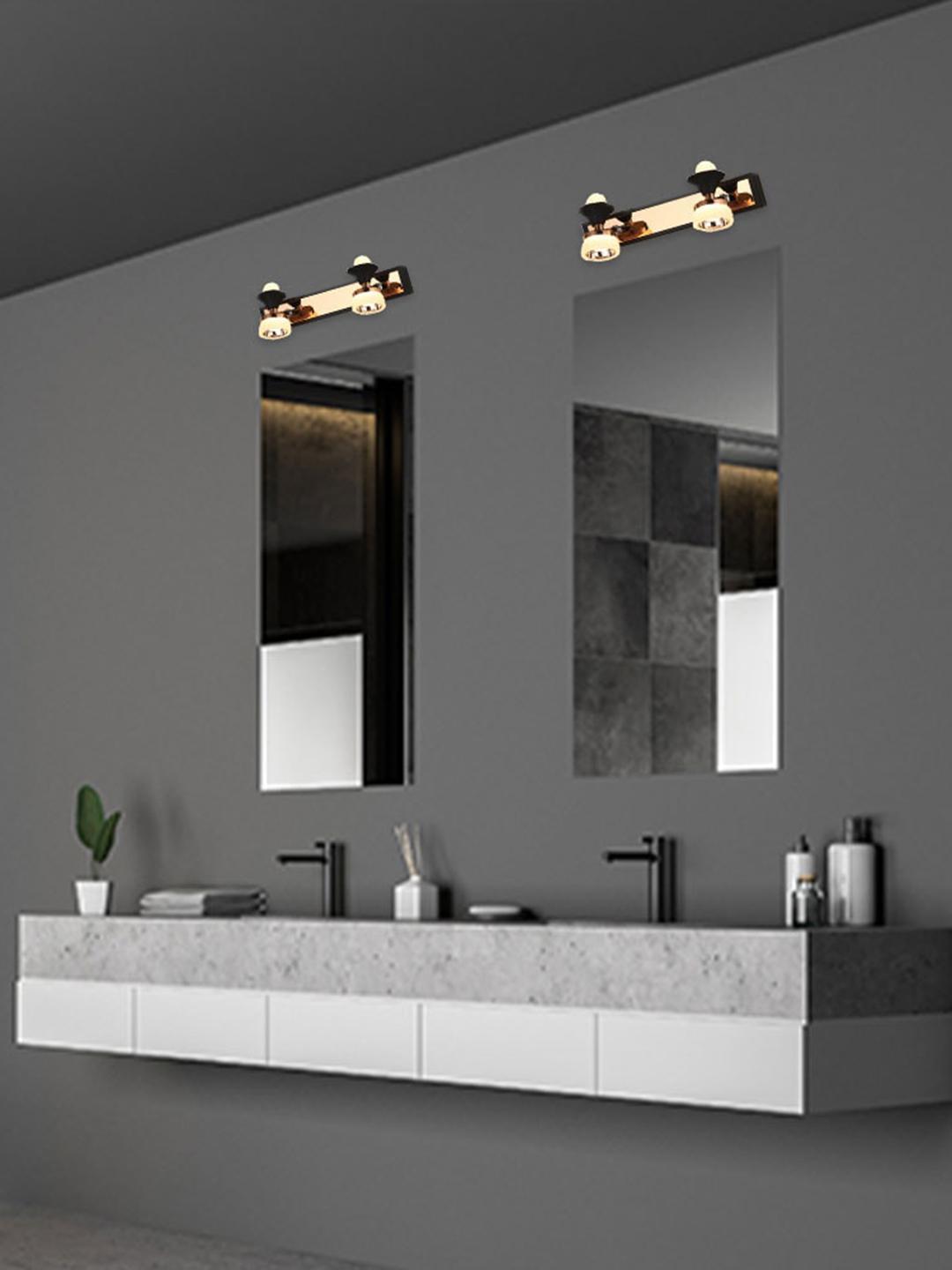 Buy THE STELLAR KRAFT Black Bell Shaped Contemporary Mirror Wall Lamp ...