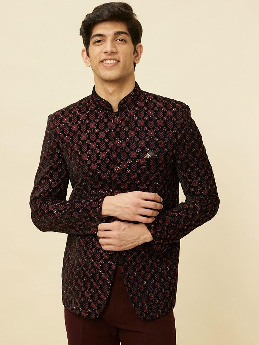 Buy Manyavar Men Embroidered Bandhgala Suit - Suits for Men 27763426 ...