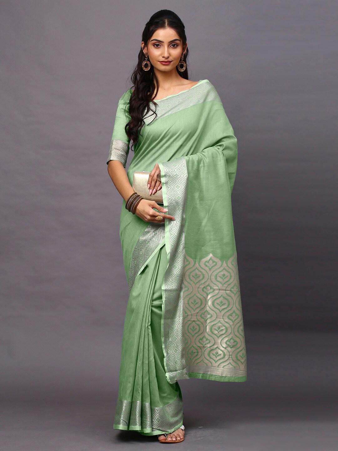 Buy Mitera Zari Linen Blend Taant Saree - Sarees for Women 27788162 ...