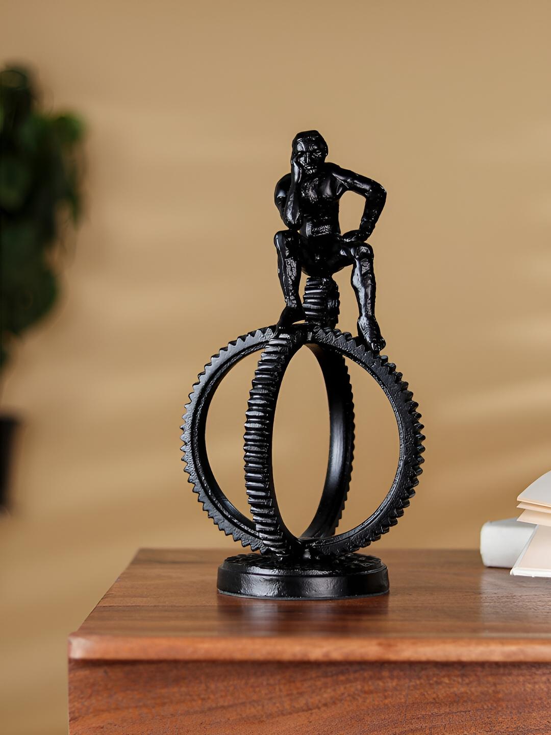 Buy CASA DECOR Black The Thinking Man Sculptures Curio Showpiece ...