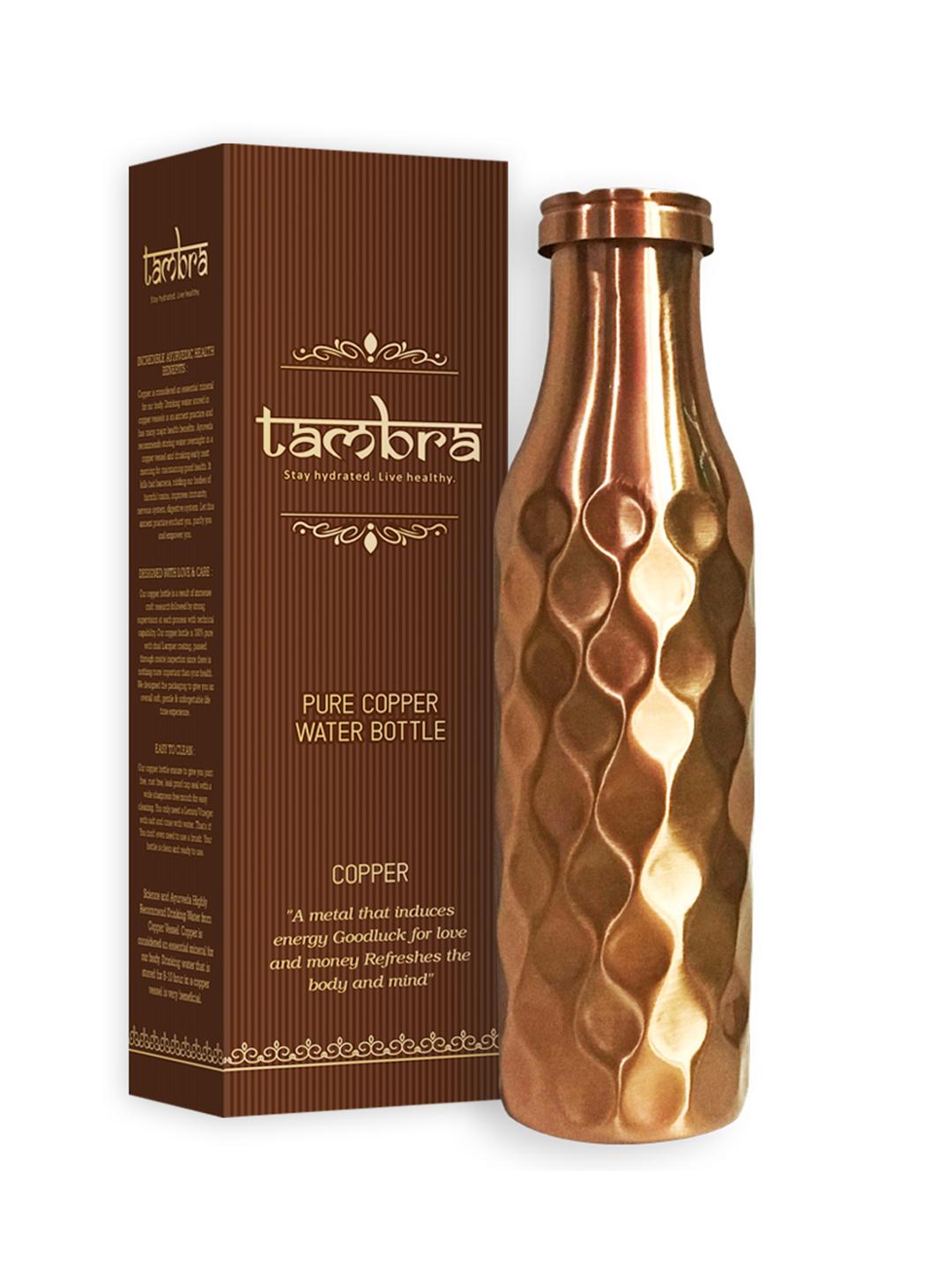 Buy Tambra Copper Spill Proof Water Bottle 1L - Water Bottle for Unisex ...